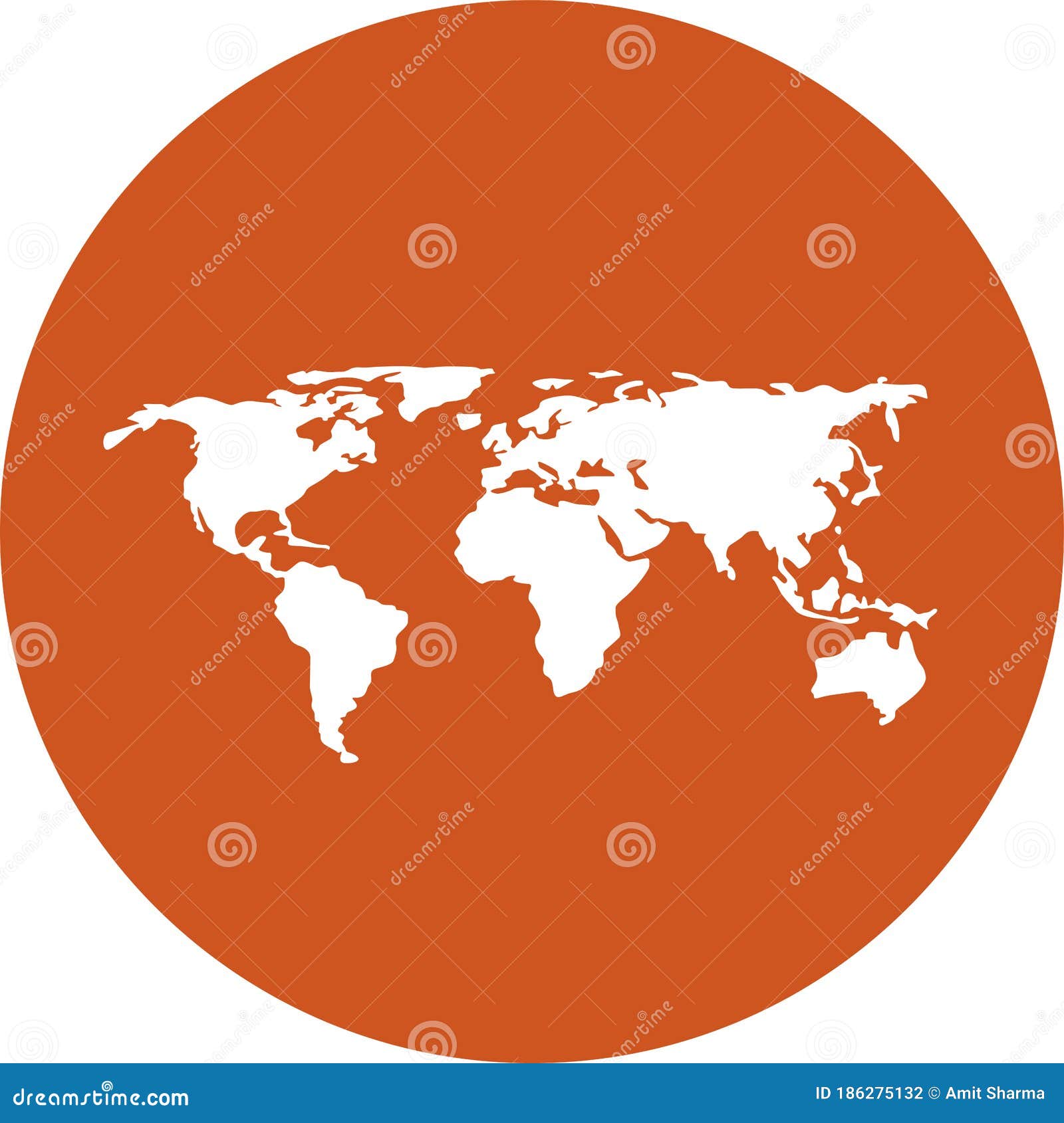 World Map Icon Symbol Illustration Stock Illustration - Illustration of ...