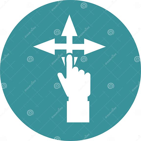 4 Direction Arrows Compass Sign and Symbol Illustration Stock ...