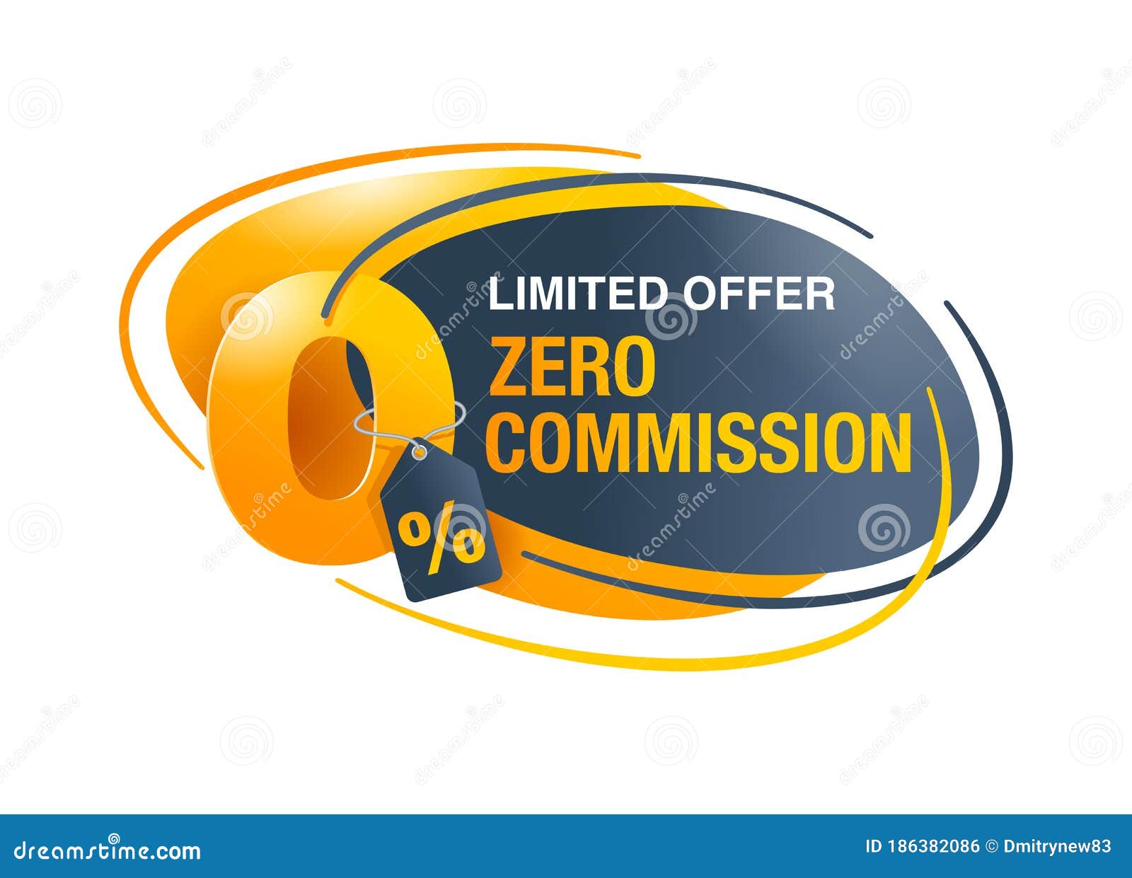 0 Zero Commission Special Offer Banner Template Stock Vector ...