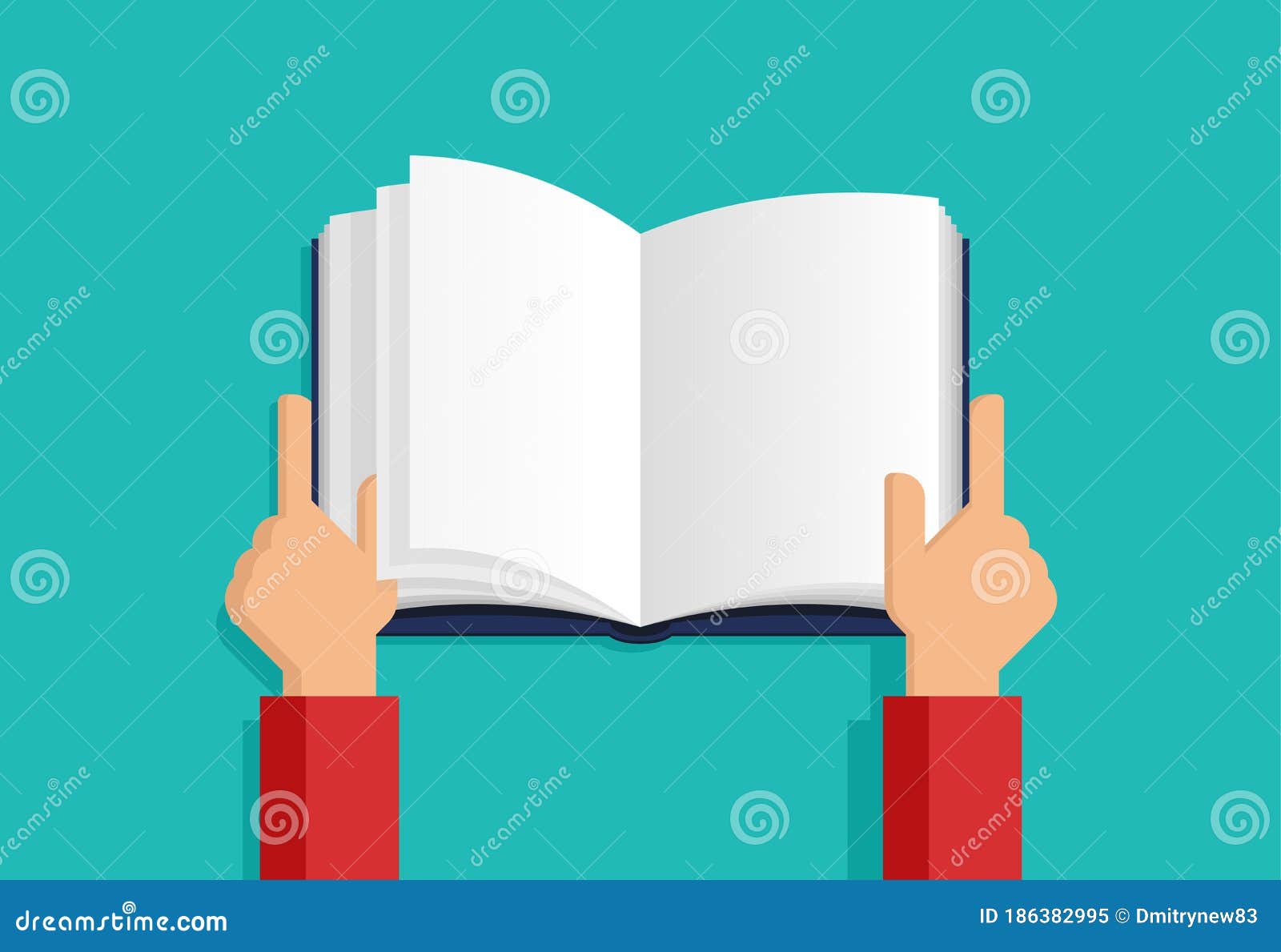 Book in Hands Humnan Reading a Book Stock Vector - Illustration of ...