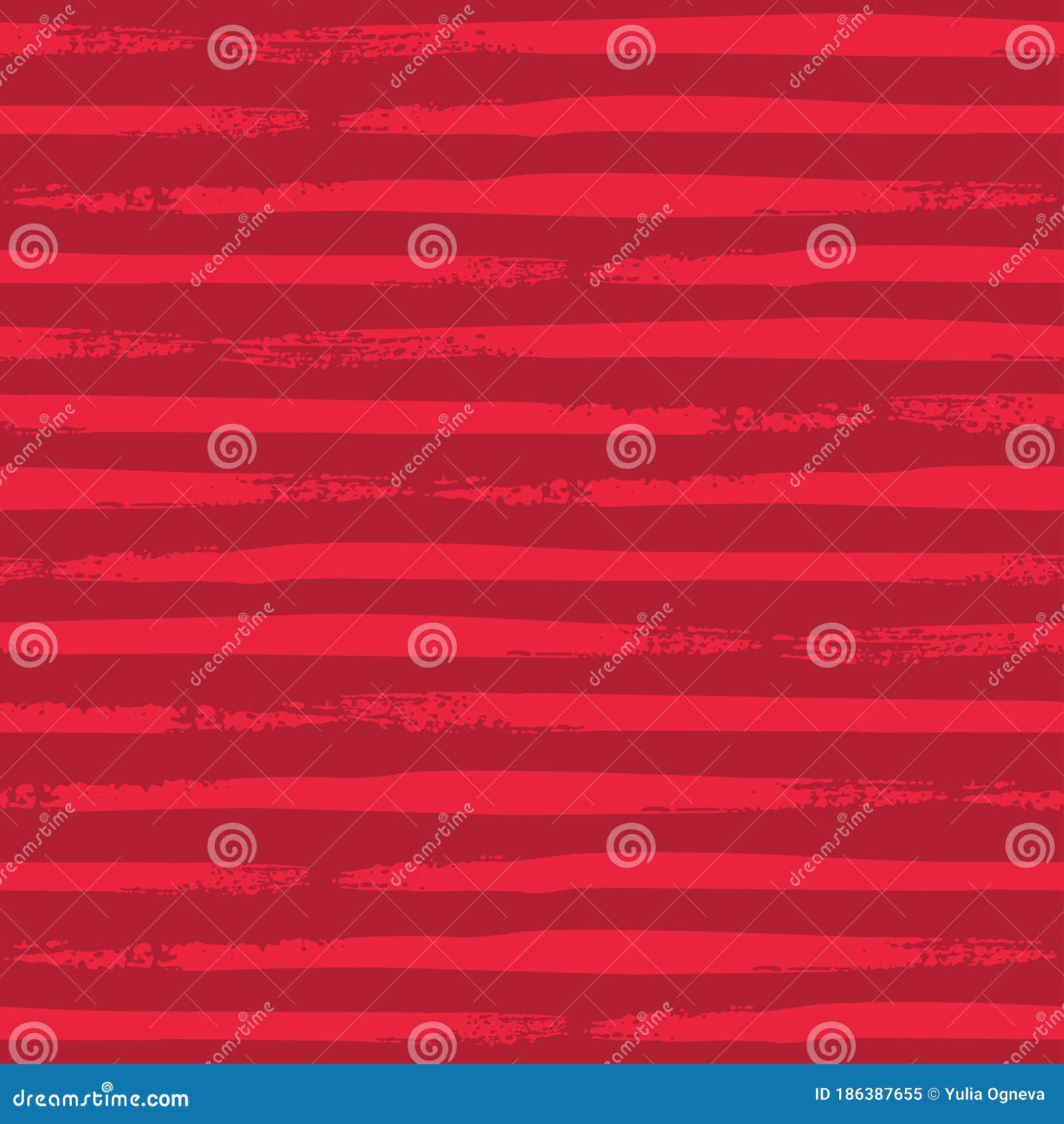 Seamless Striped Pattern with Red Horizontal Lines. Hand Drawn ...