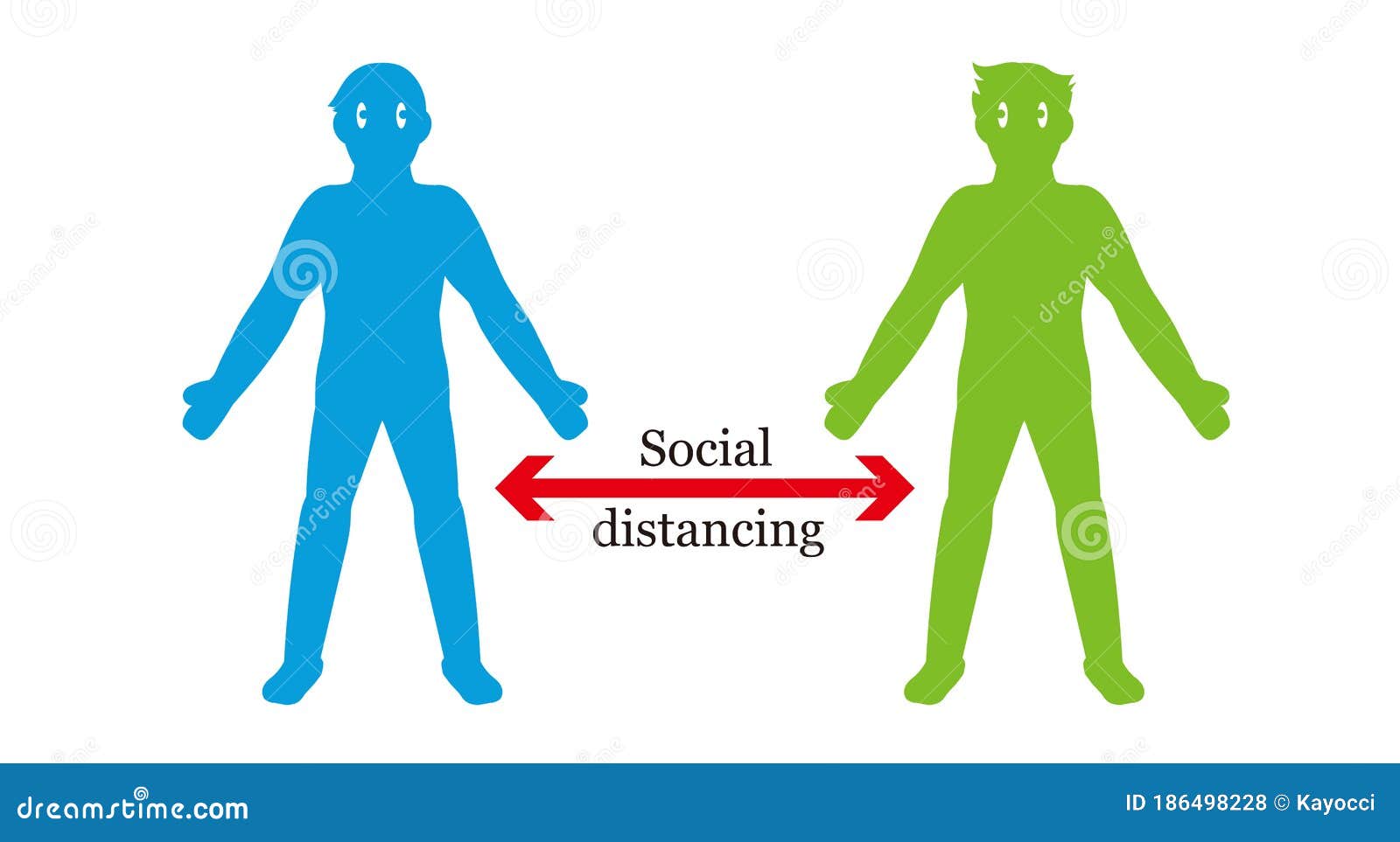 Social Distancing - Image of Distance between People Stock Vector ...
