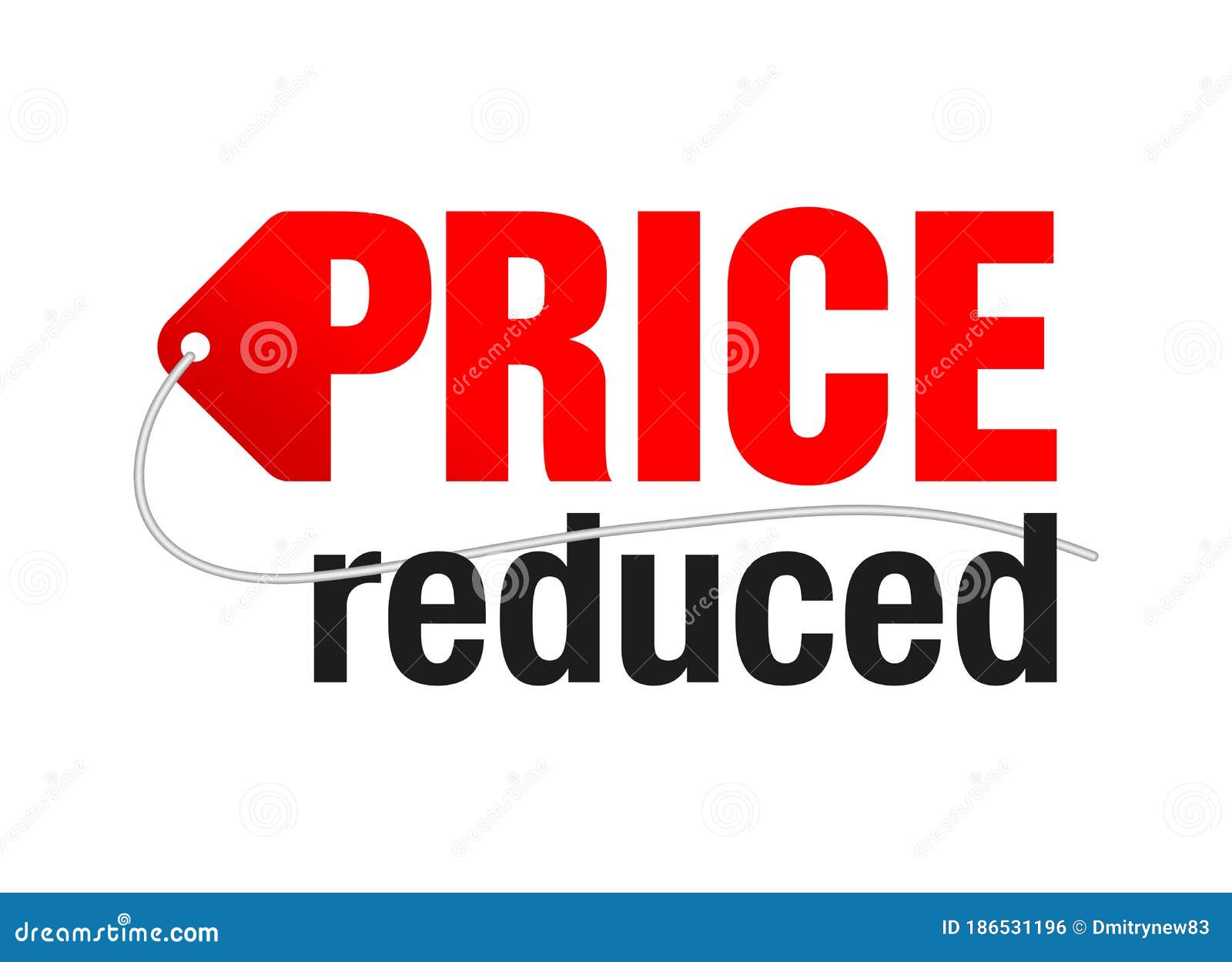 Price Reduced Button or Banner Element Stock Vector - Illustration of ...