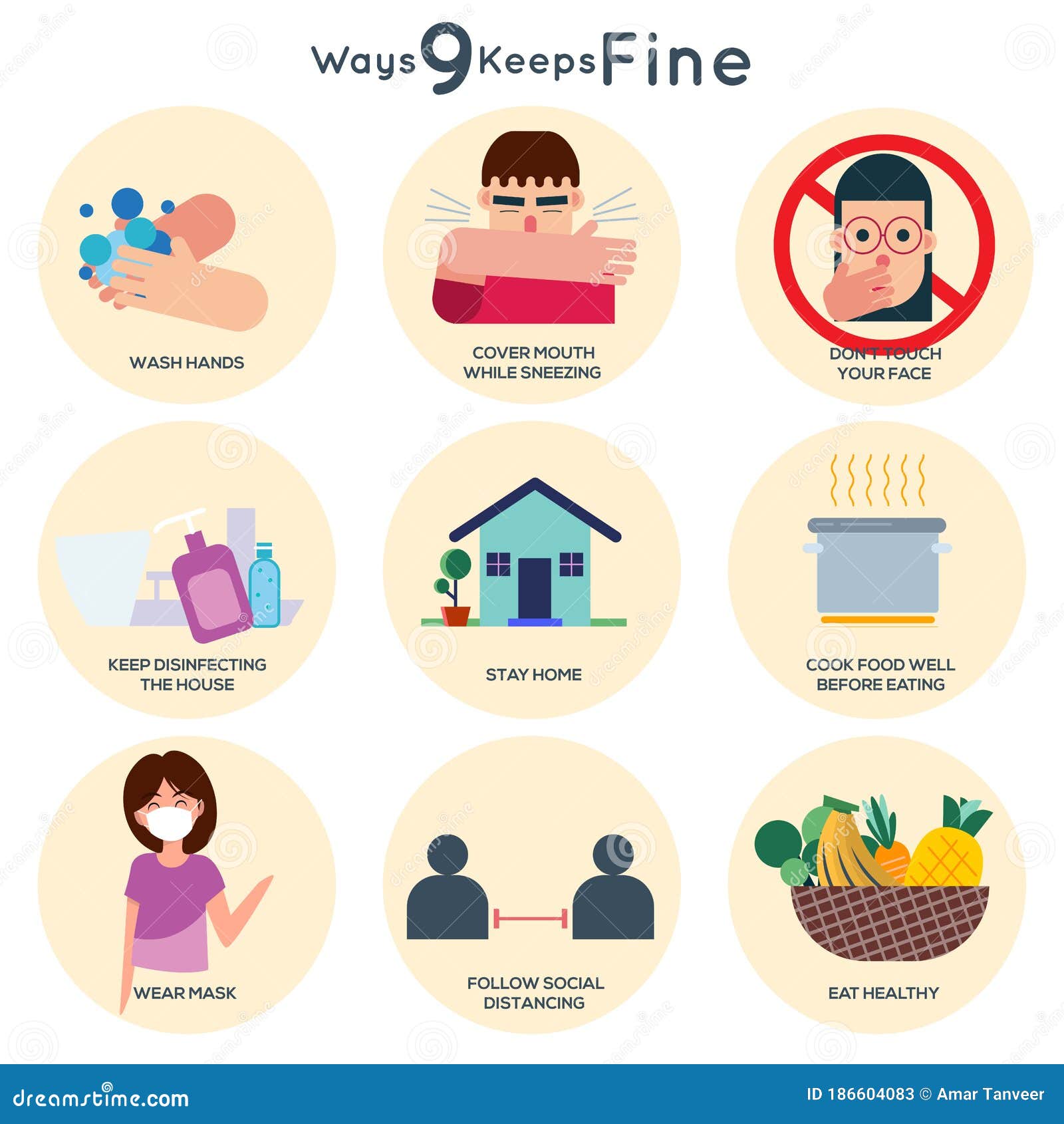 Precautions for Coronavirus Infographics Poster Illustration Vector ...