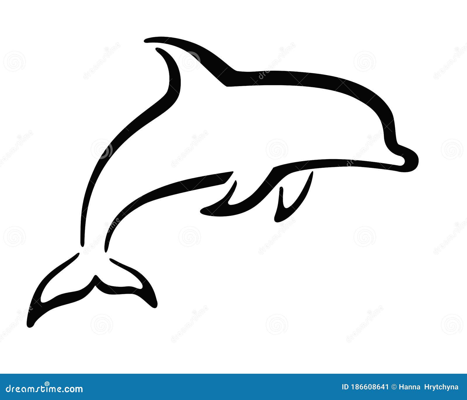 Dolphin - Stylized Vector Sign For Logo Or Pictogram. Dolphin - Marine ...