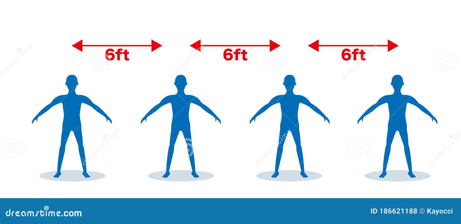 Social Distancing - Image of Distance between People Stock Vector ...