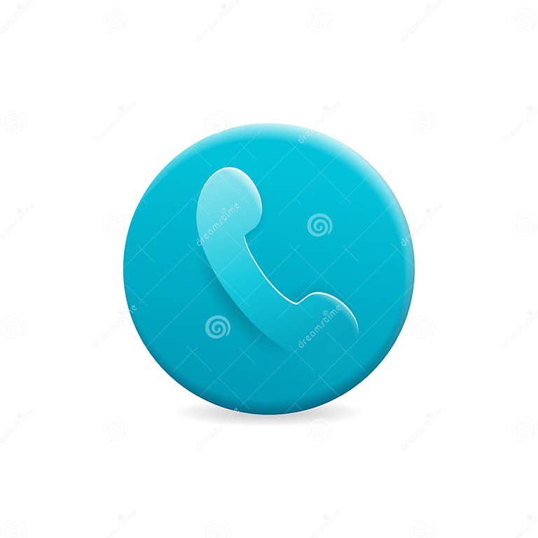 Phone Icon in 3D Style - Call Center Logo Stock Vector - Illustration ...