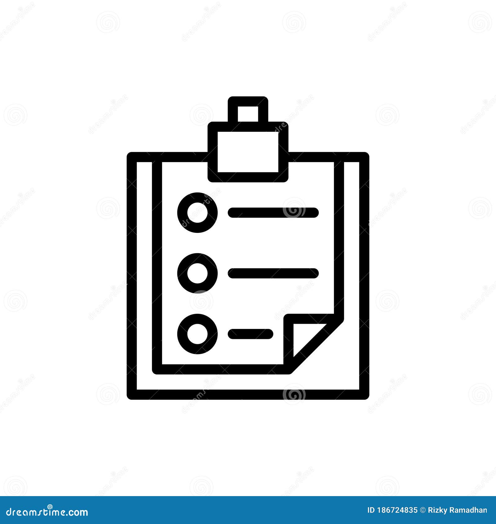 Line Style Icon of Note List Icon Stock Vector - Illustration of note ...