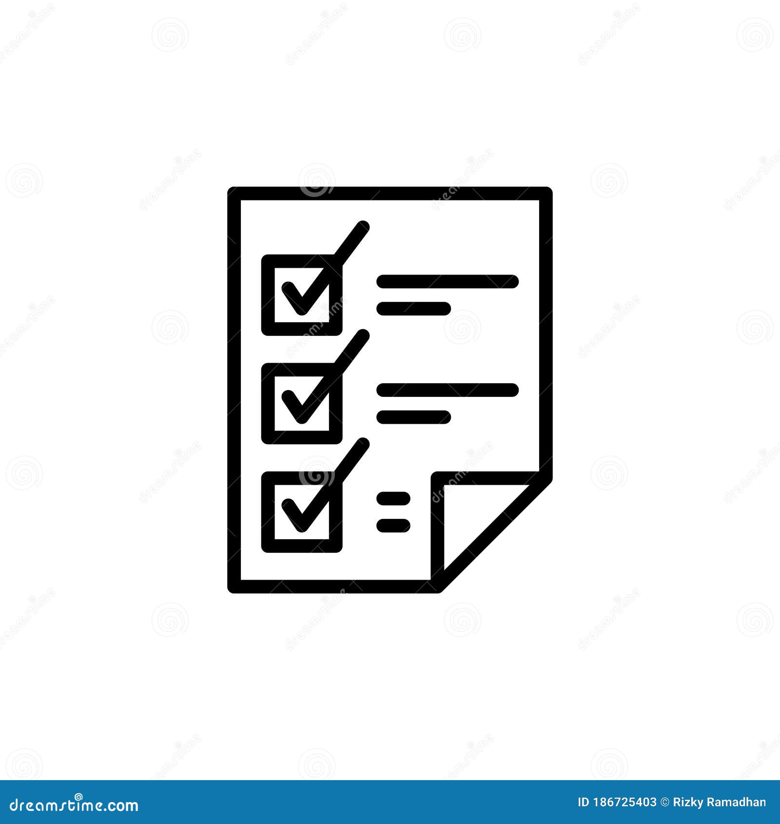Line Style Icon of Note List Icon Stock Vector - Illustration of ...