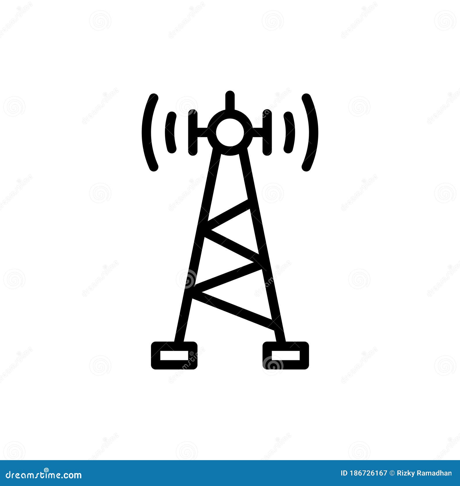 Transmitter Icon in Line Style. Vector Illustration for Website and UI ...