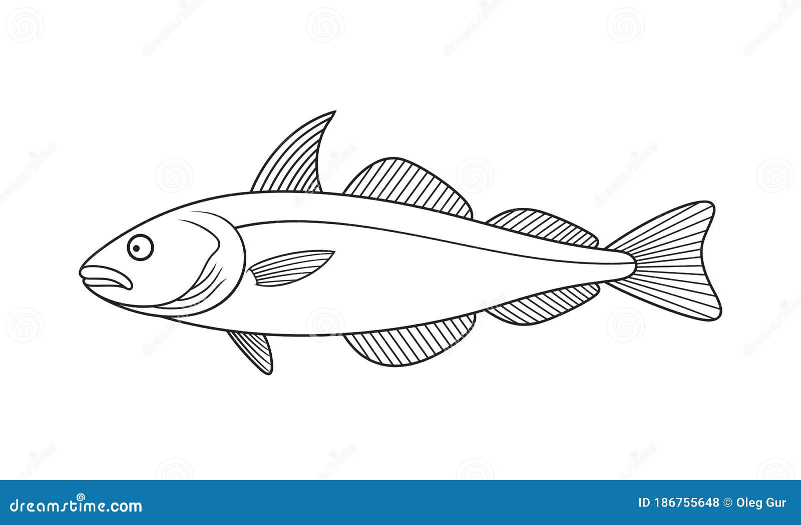 Haddock Logo. Isolated Haddock On White Background Vector Illustration ...