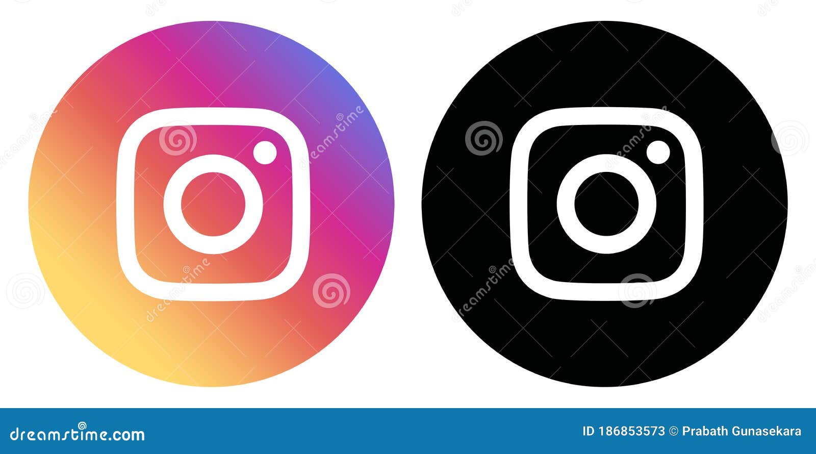 Colored Round Edges Instagram Logo Icon Editorial Stock Photo ...
