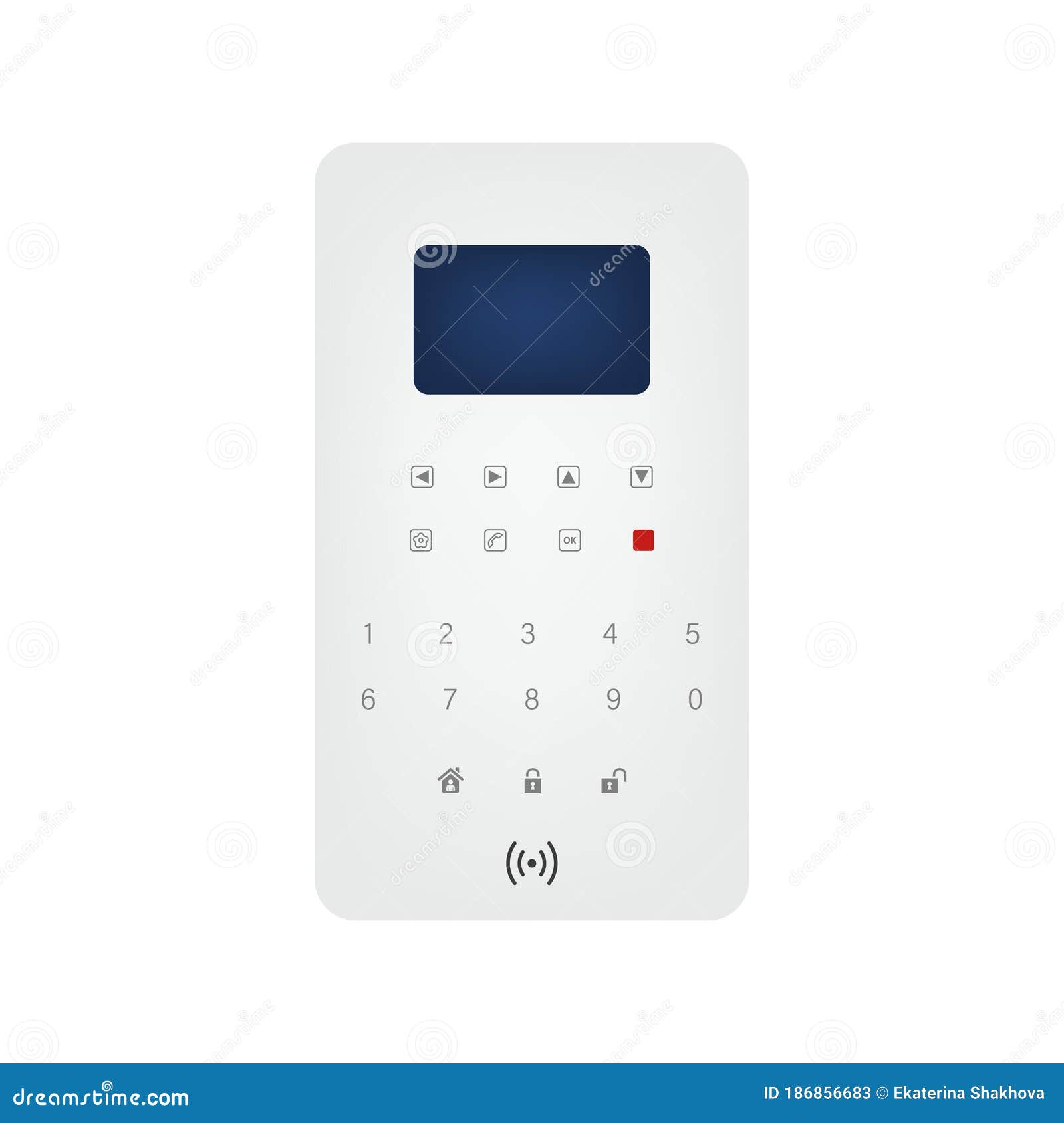 Realistic Vector Illustration - Electronic Home Alarm System Stock ...