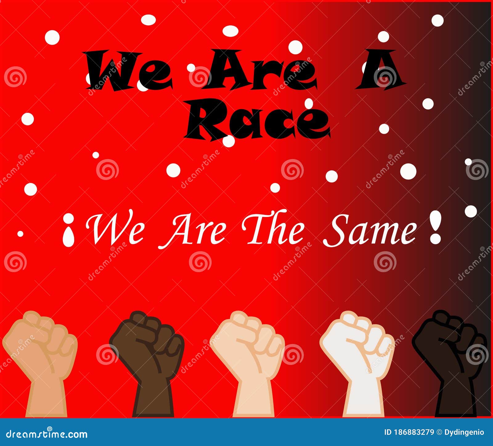 We are a Race, we are the Same, Representative Illustration Stock ...