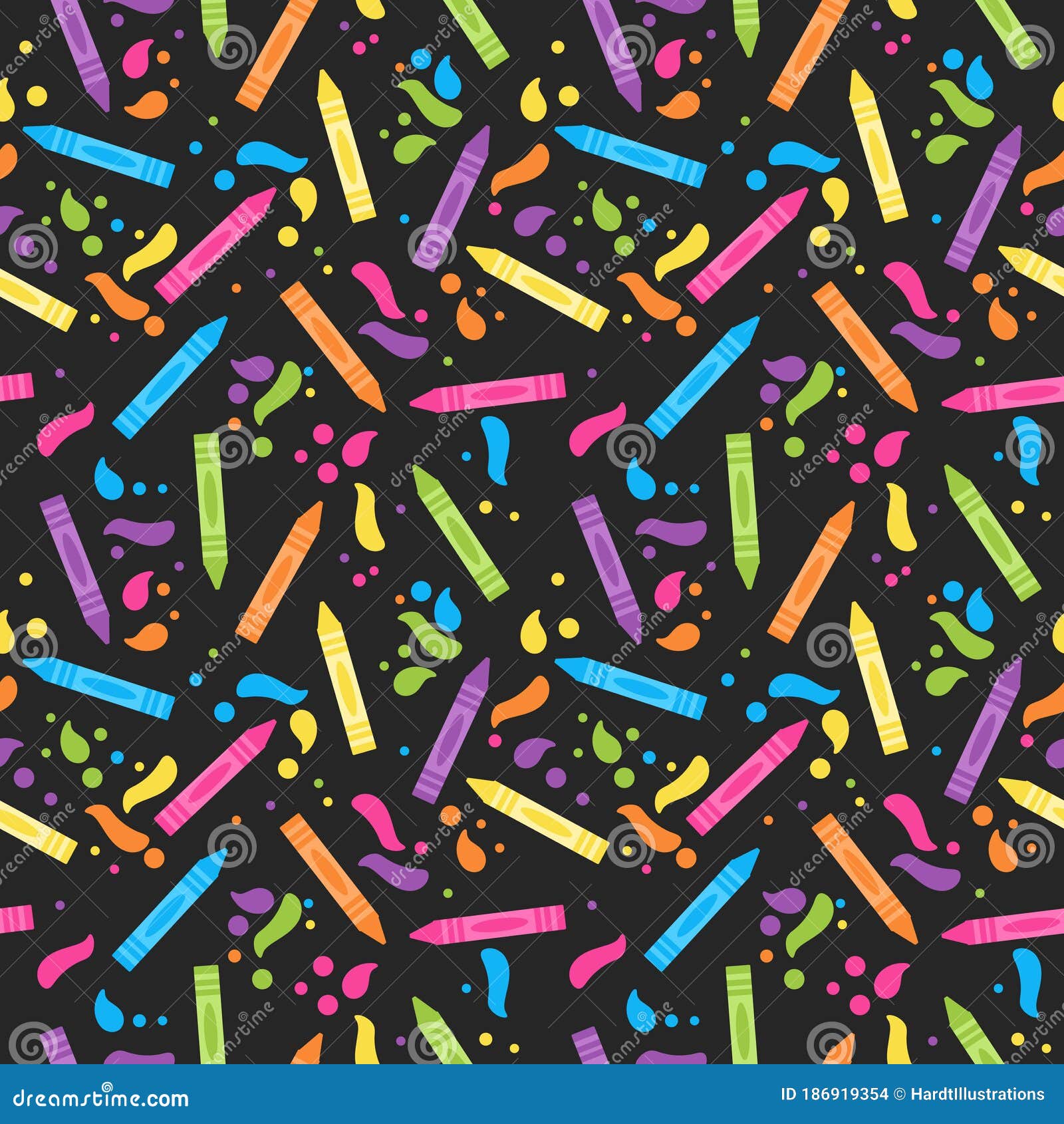 School Seamless Pattern stock illustration. Illustration of green ...