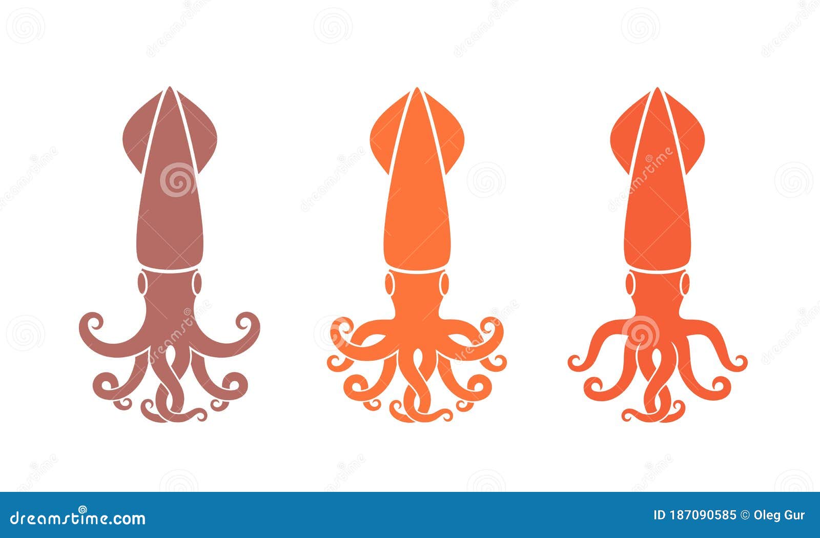 Squid Logo Design Vector Illustration | CartoonDealer.com #233291928