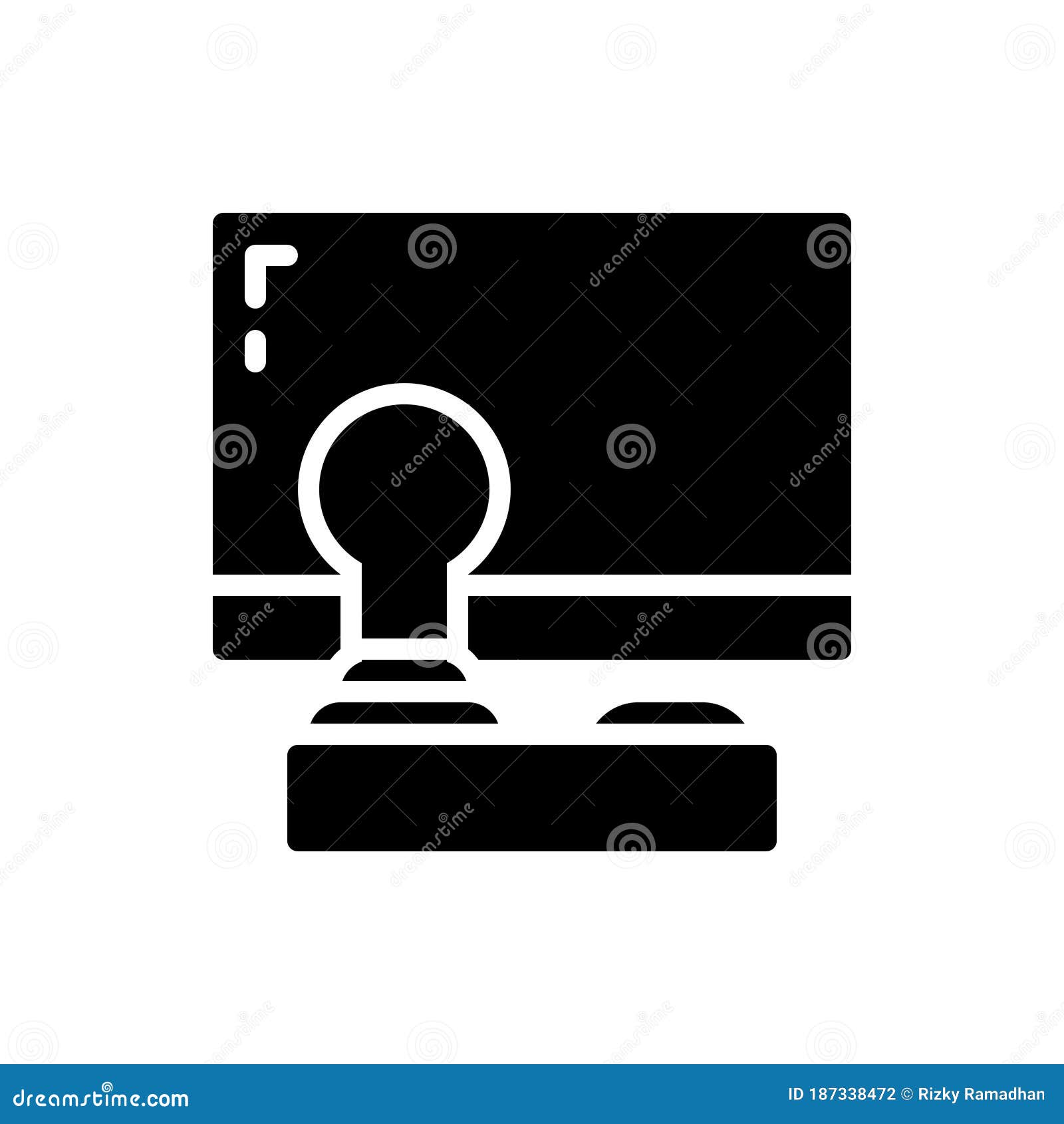 Console Icon in Glyph Style for Website Stock Vector - Illustration of ...