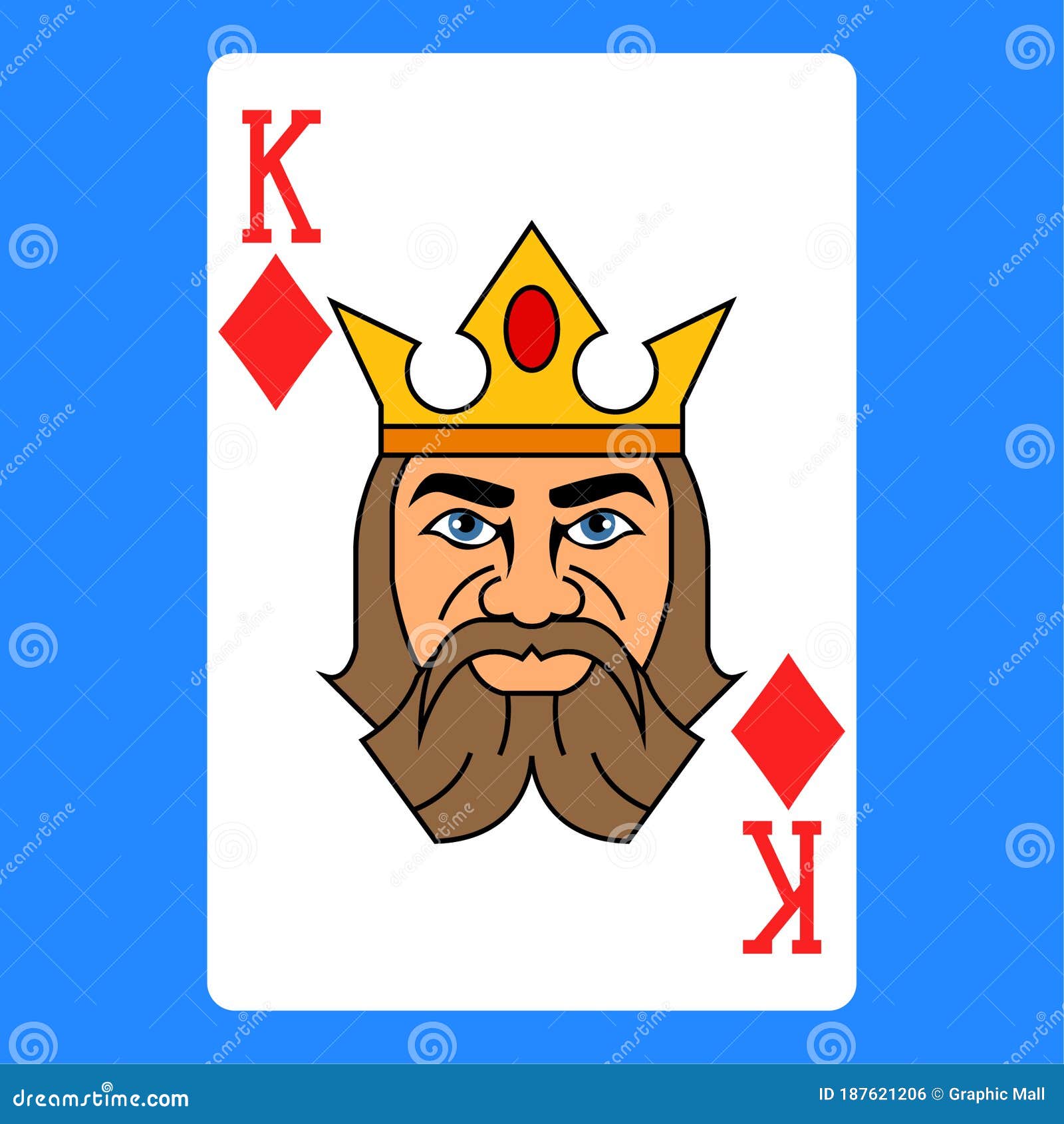 Playing Poker Card King Icon Image. Stock Illustration - Illustration ...
