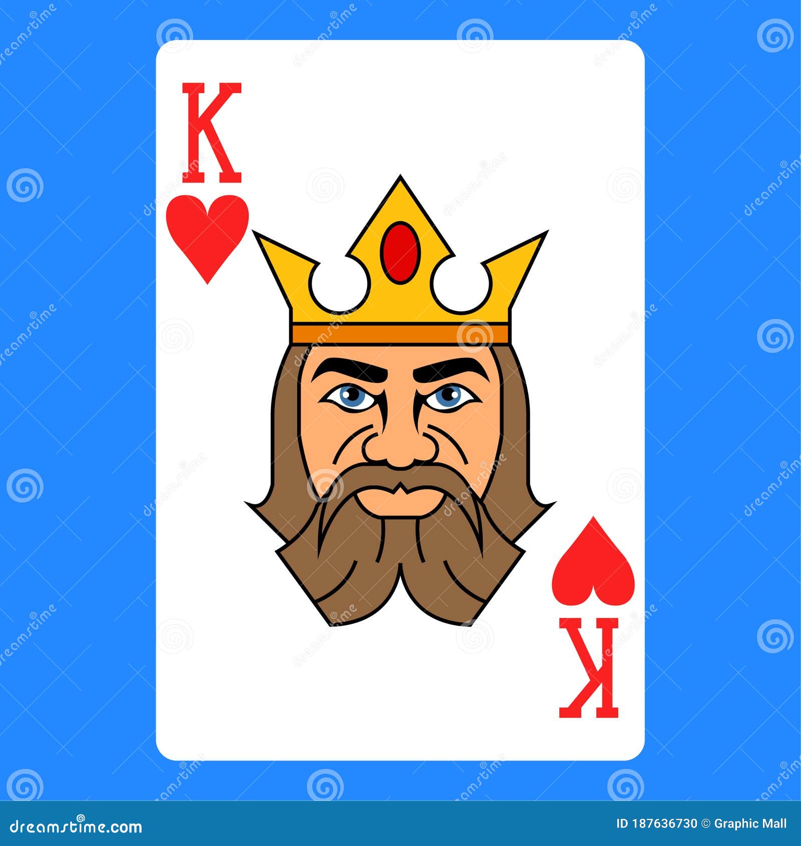 Playing Poker Card King Icon Image. Stock Vector - Illustration of king ...