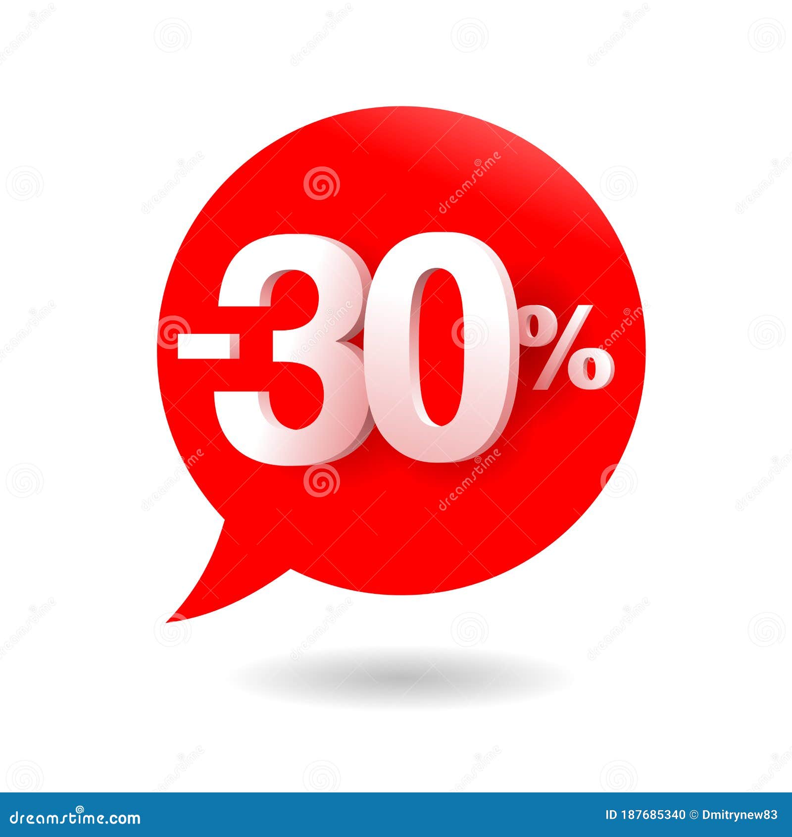 30 Percent Off Sticker with 3D Digits Inside Stock Vector ...