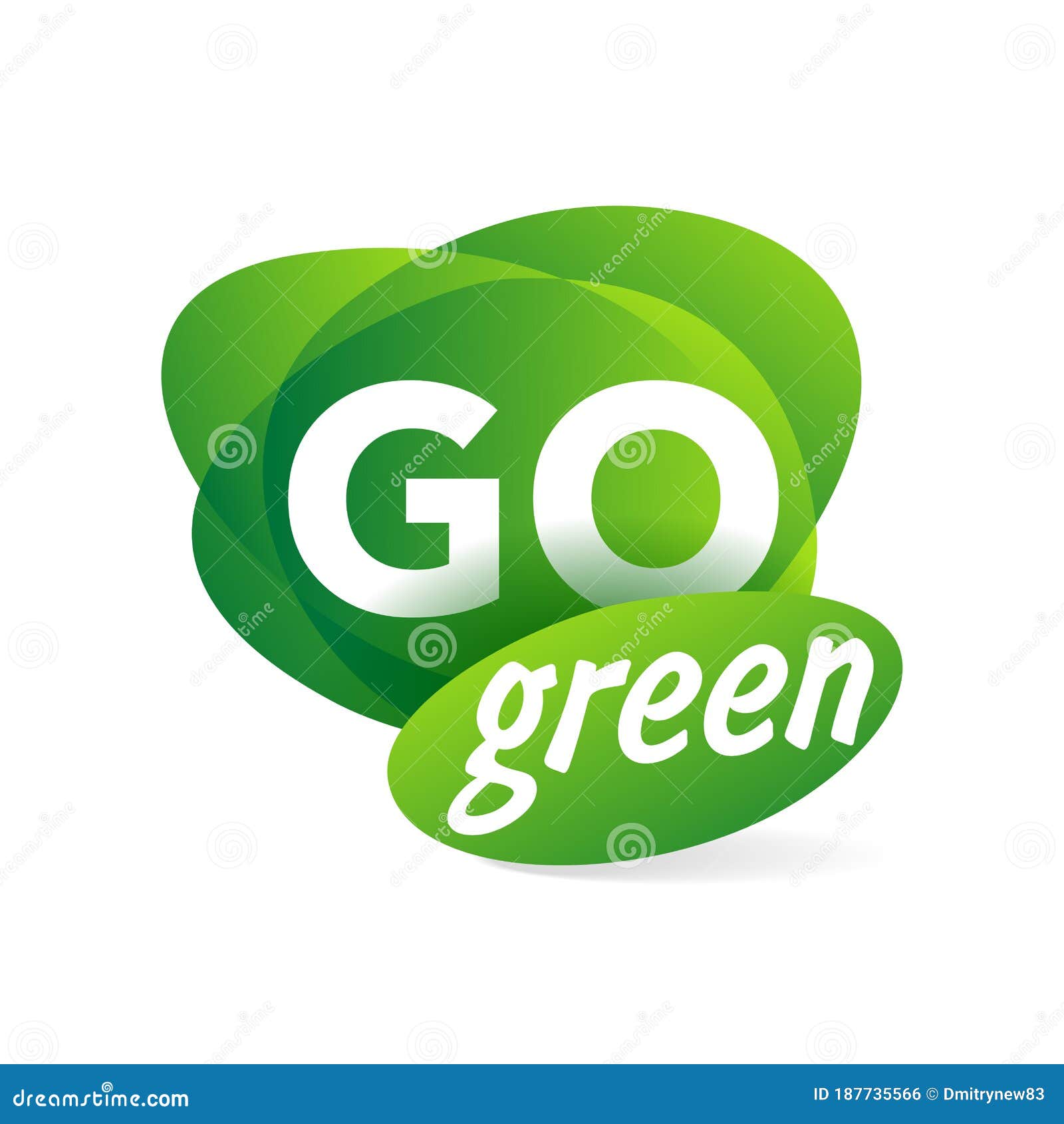 Go Green logo emblem stock vector. Illustration of leaf - 187735566