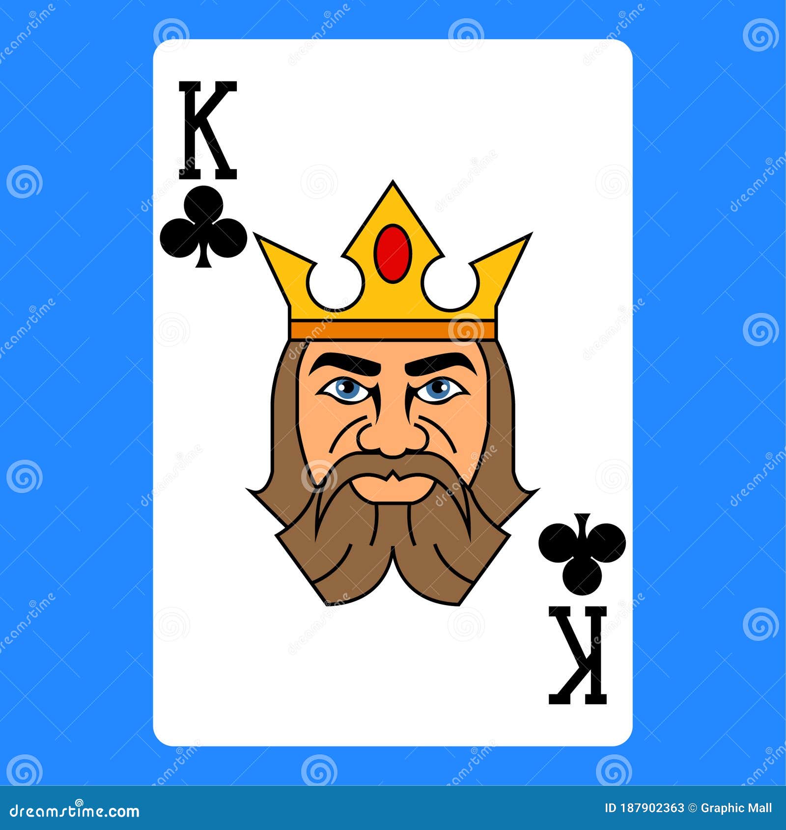 Playing Poker Card King Icon Image. Stock Illustration - Illustration ...