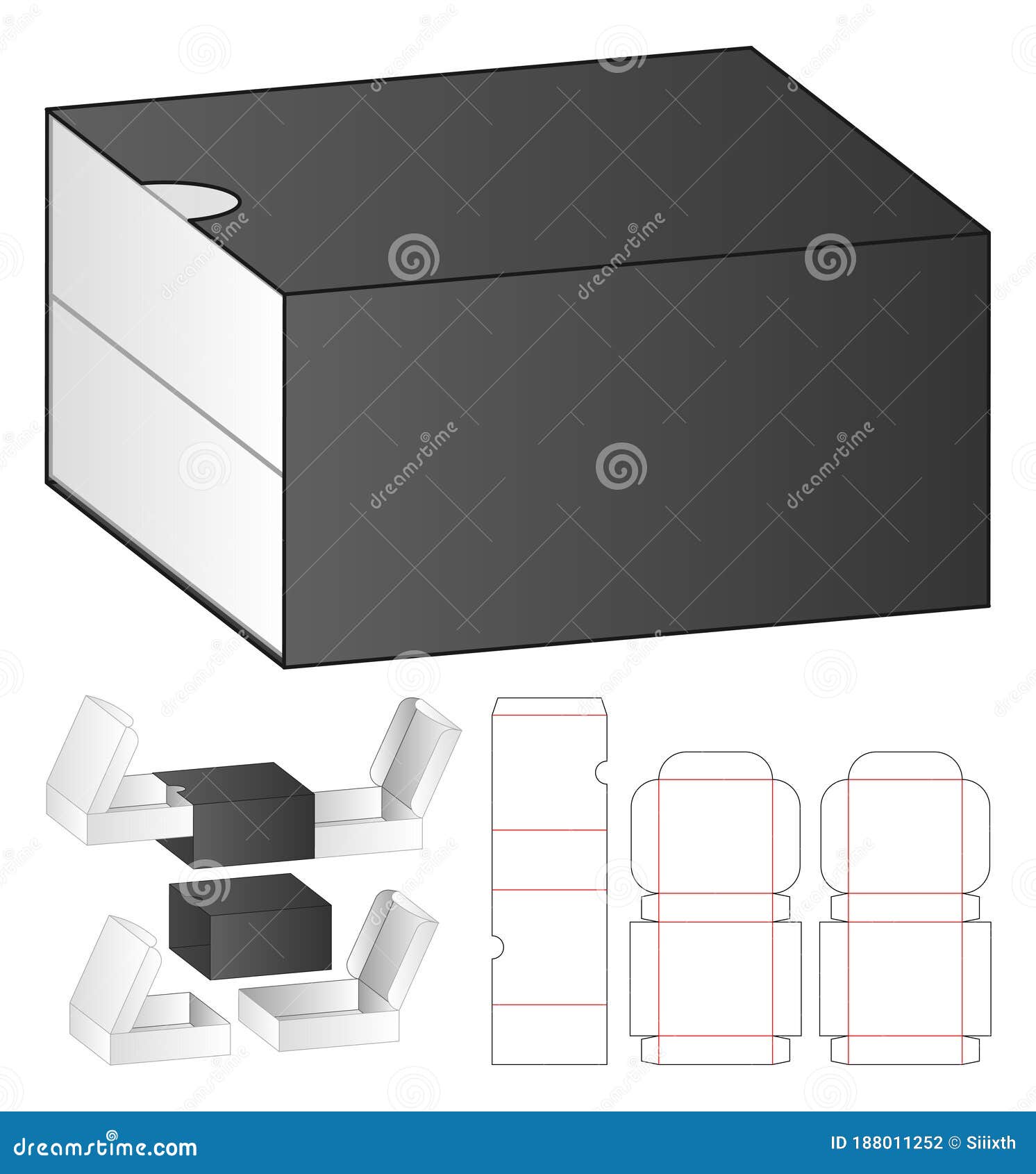 Packaging Box Template Stock Illustrations – 49,815 Packaging Box ...