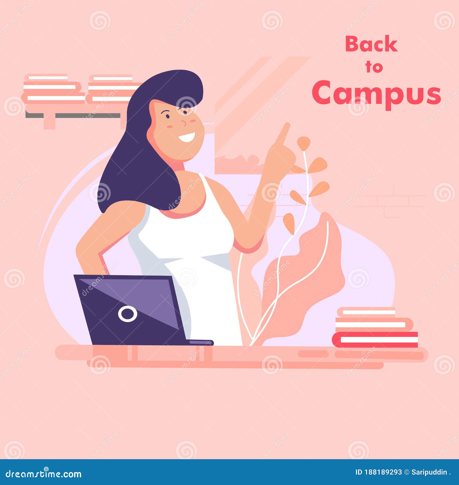 Back to Campus stock vector. Illustration of learning - 188189293