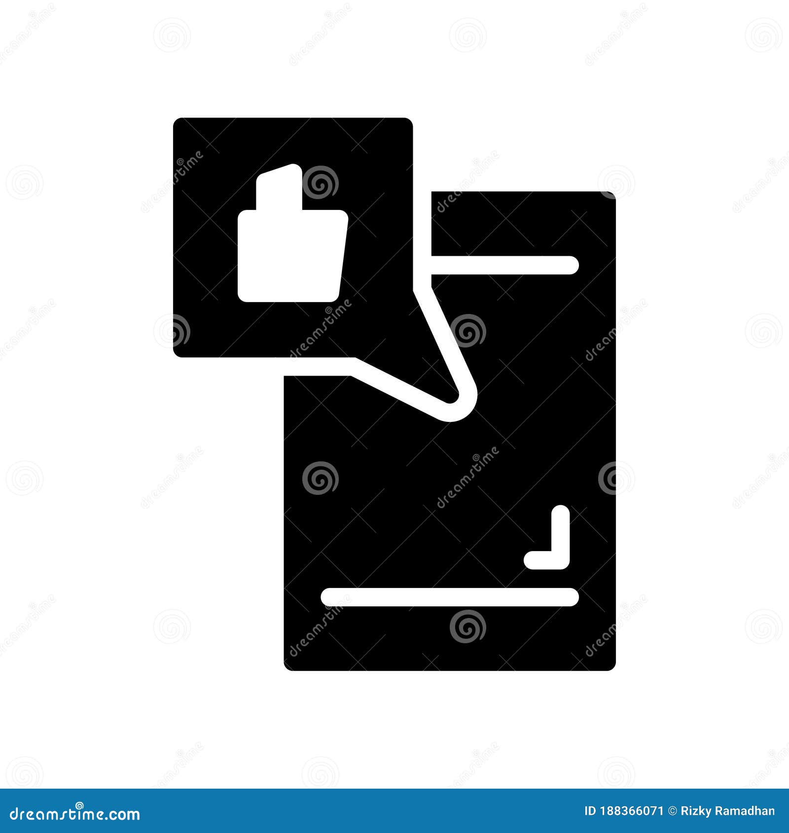 Mobile Like Message Icon in Glyph Style Stock Vector - Illustration of ...