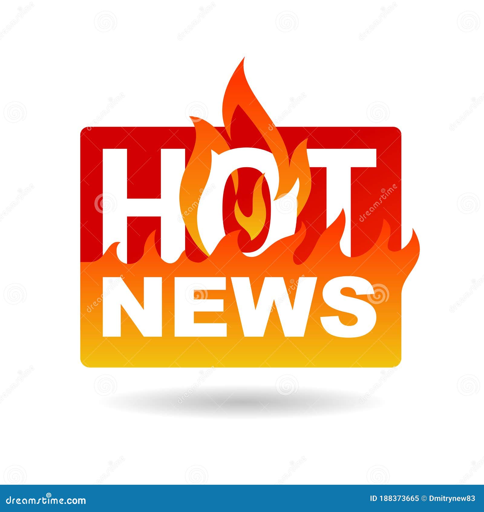 Hot important News icon stock vector. Illustration of logo - 188373665