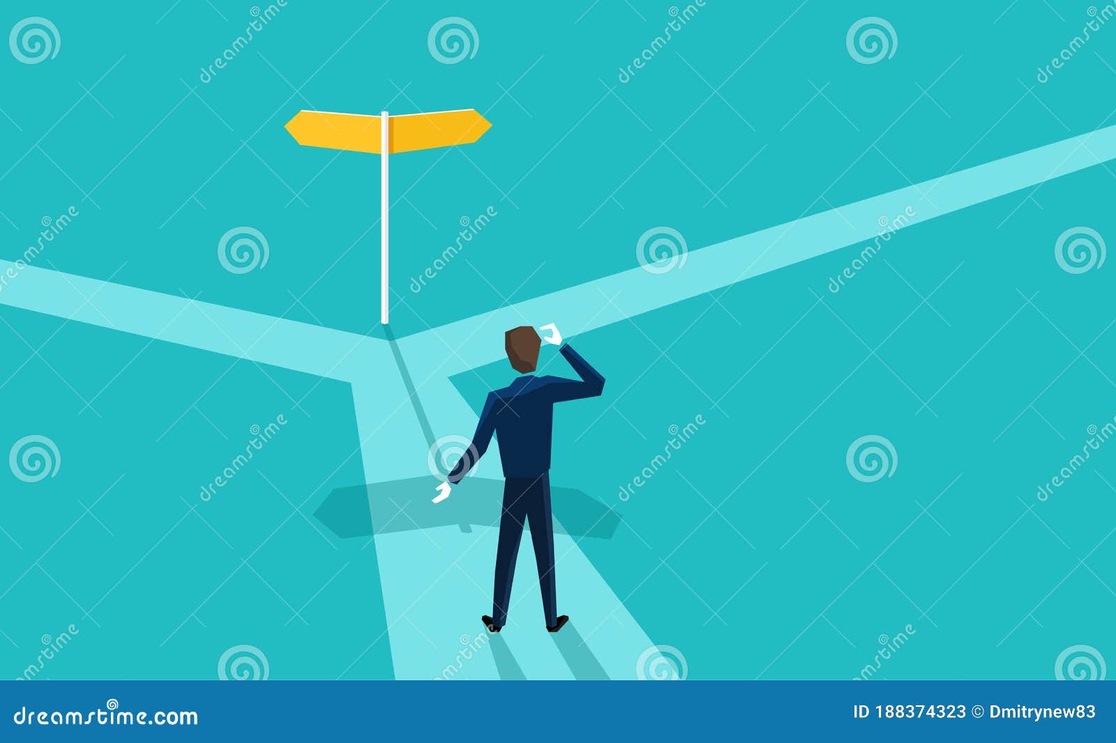 Correct Decision Chosing - Confused Man Character Stock Vector ...