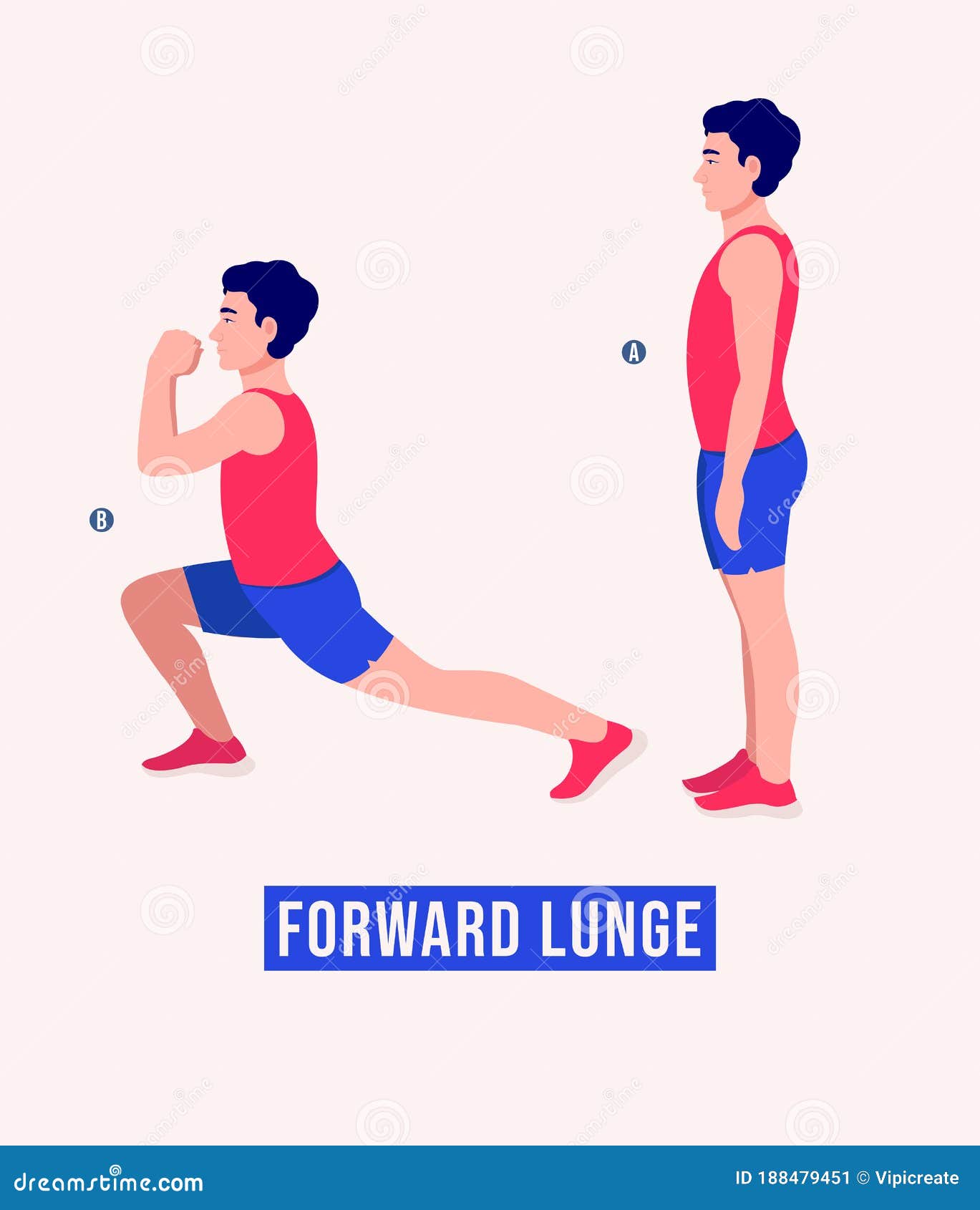 Men Doing Lunges Exercise, Men Workout Fitness, Aerobic and Exercises ...