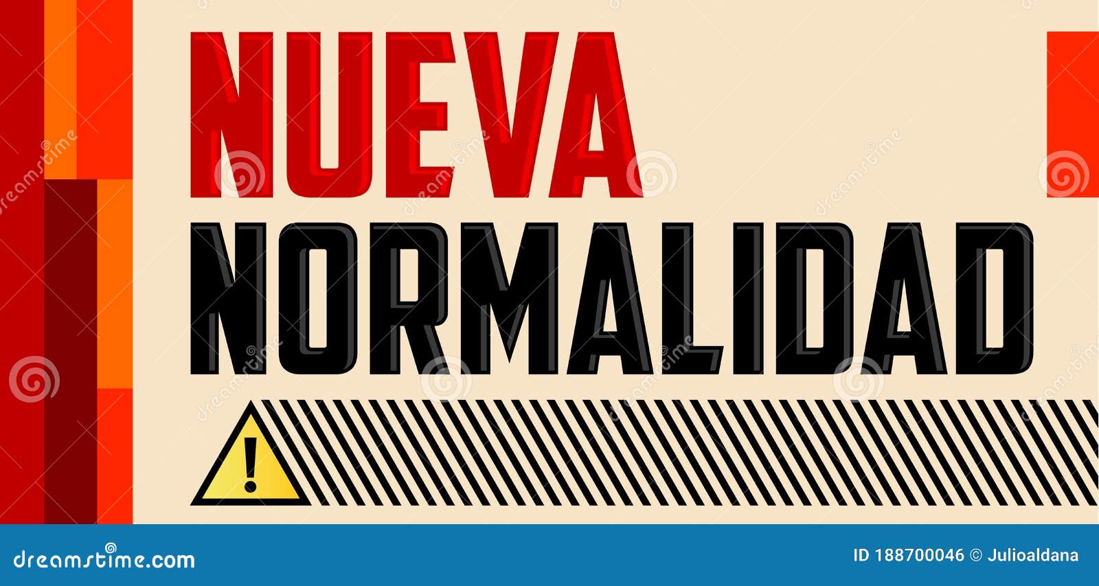 Nueva Normalidad, New Normal Spanish Text, Vector Design. Stock Vector ...