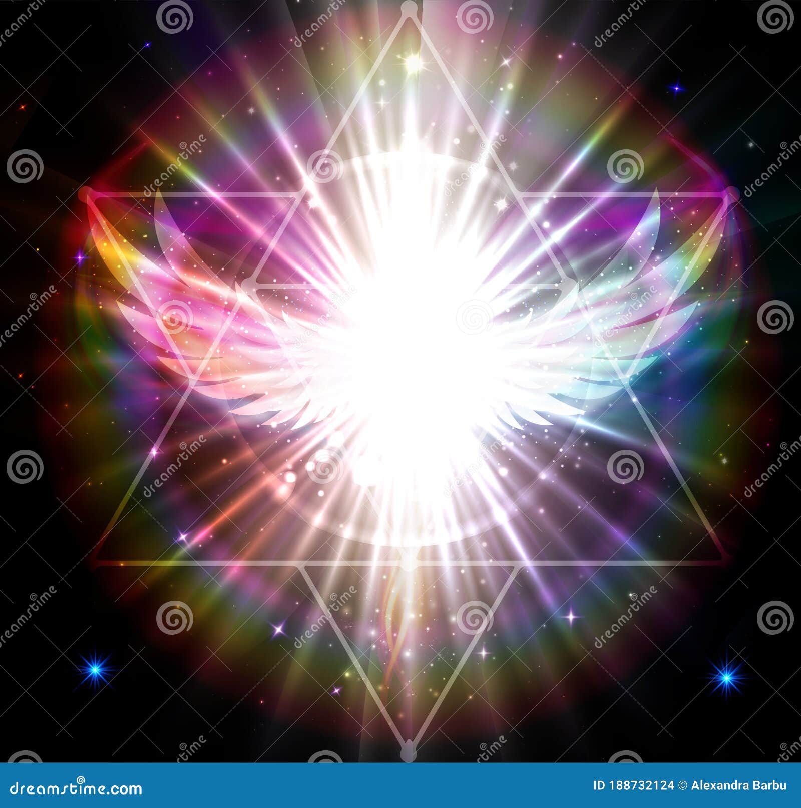 Angel of Light and Love Doing a Miracle, Rainbow Power Energy, Mer Ka ...