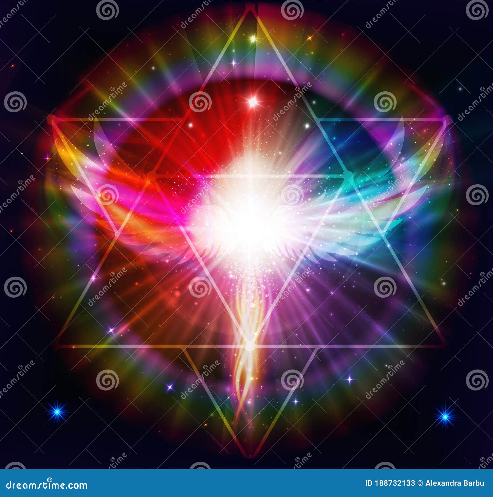 Angel of Light and Love Doing a Miracle, Rainbow Power Energy, Mer Ka ...