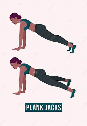 Plank Jacks Exercise, Woman Workout Fitness, Aerobic and Exercises ...
