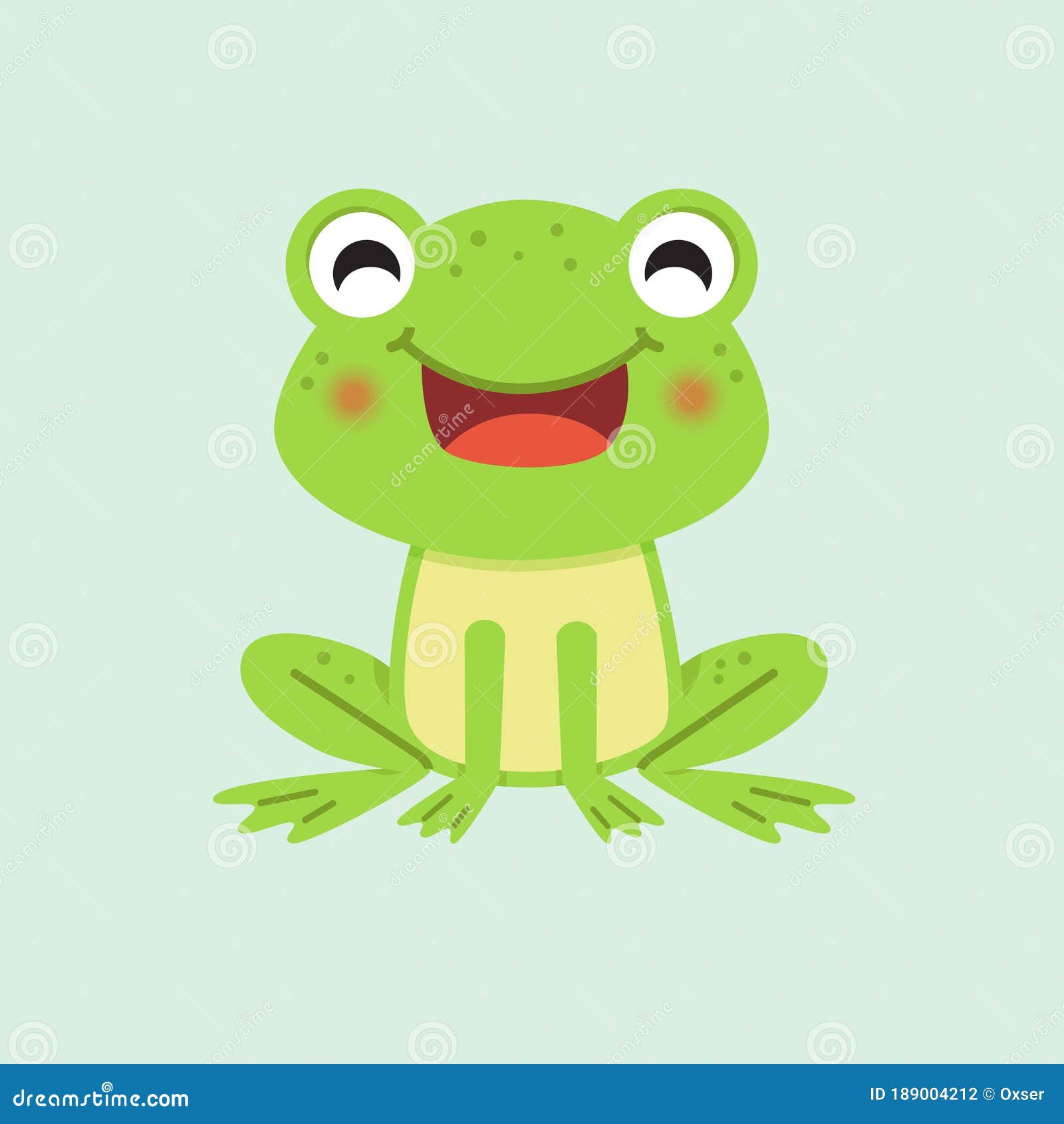 Happy smiling Frog stock vector. Illustration of ecology - 189004212