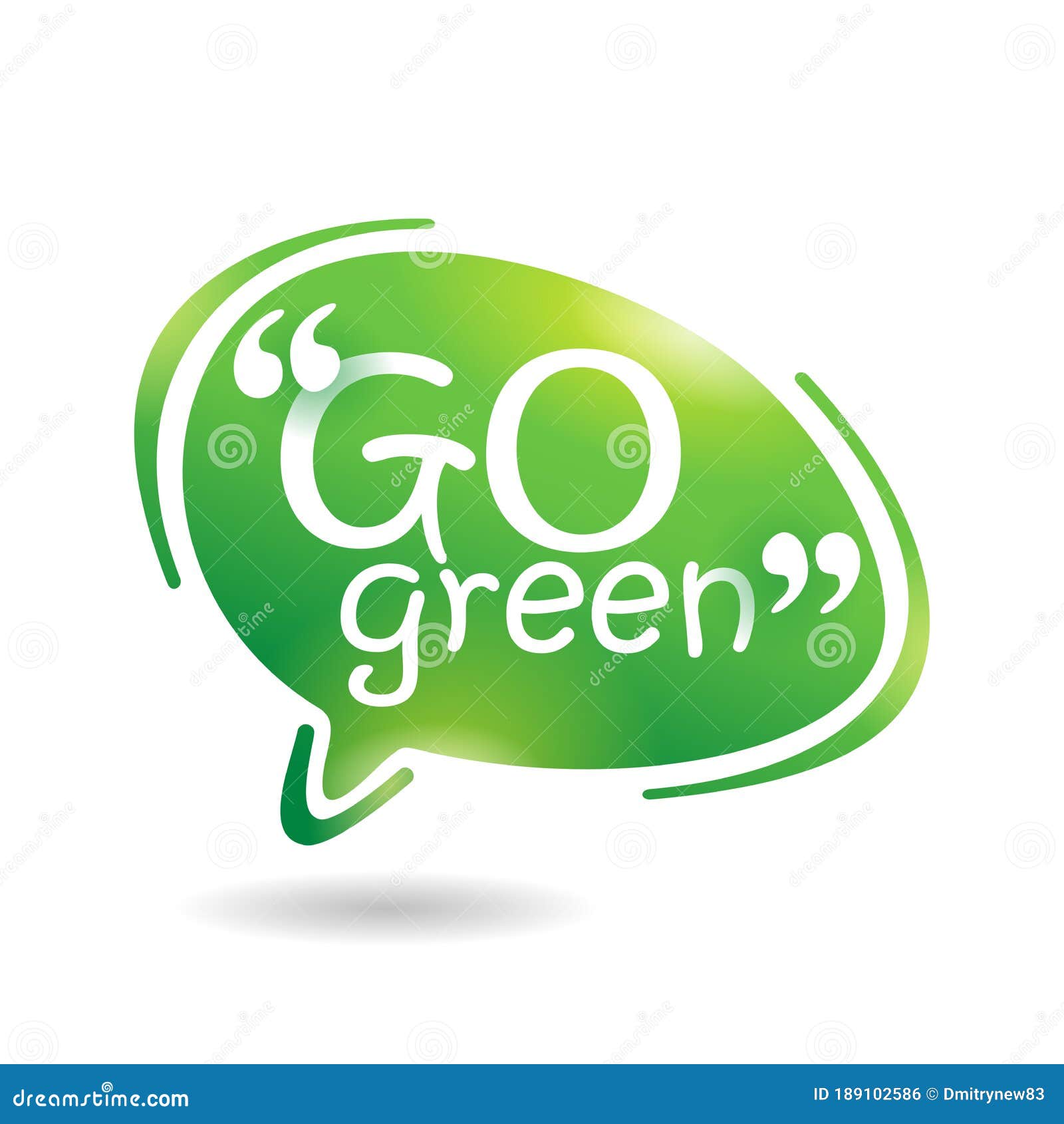 Go Green Slogan in Eco-friendly Decoration Stock Vector - Illustration ...