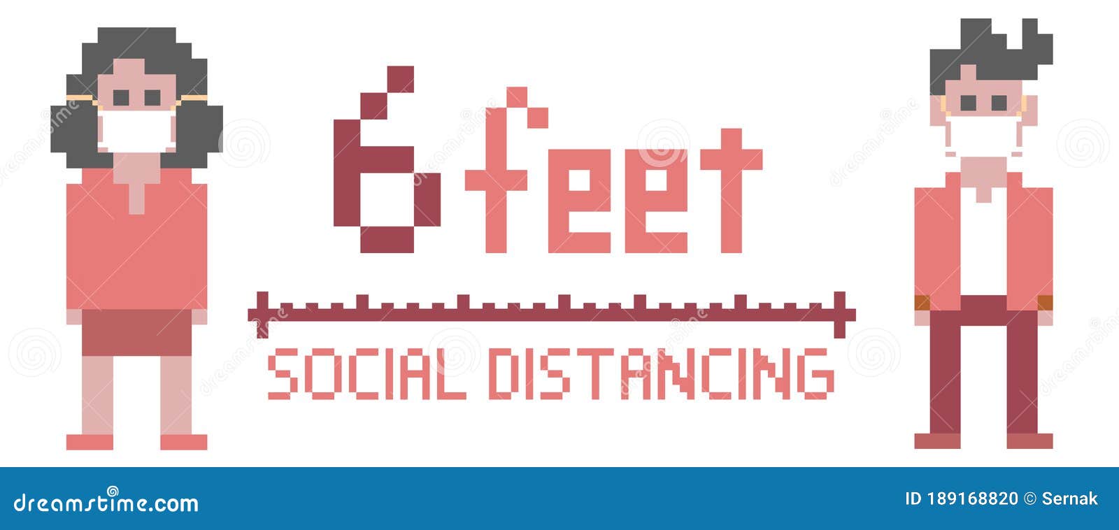 Social Distancing 6 Feet Sign. Stock Vector - Illustration of person ...