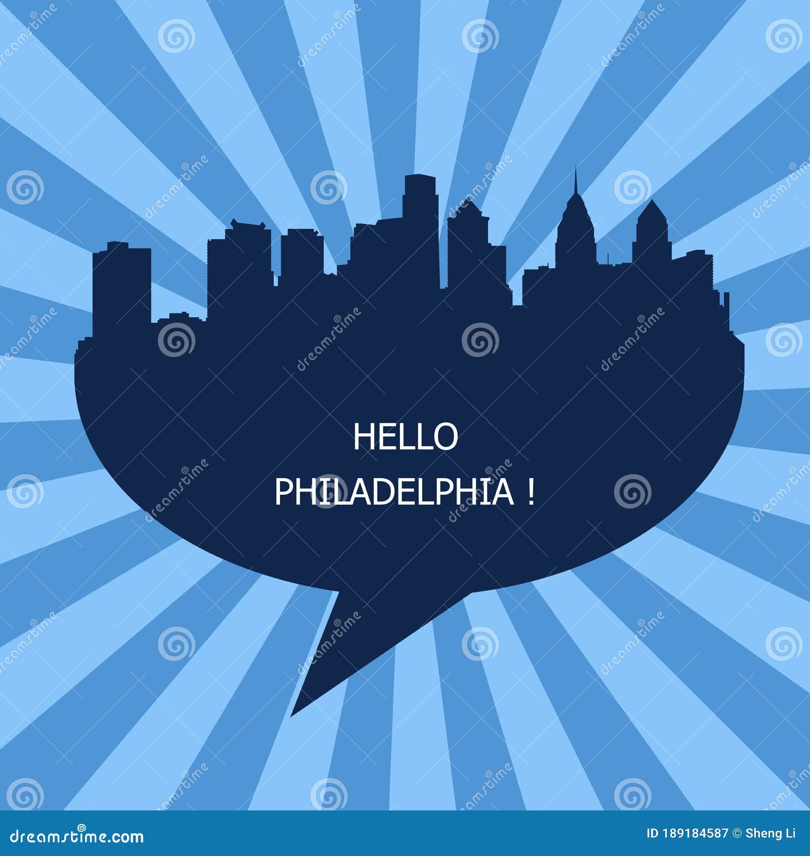 The Hello Philadelphia Symbol, Travel To Philadelphia Stock Vector ...