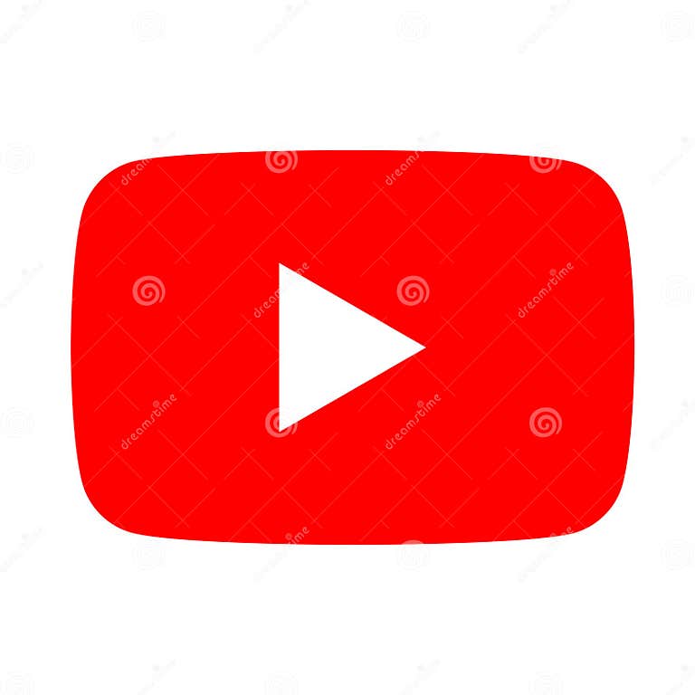 Colored Youtube logo icon editorial stock image. Illustration of vector ...