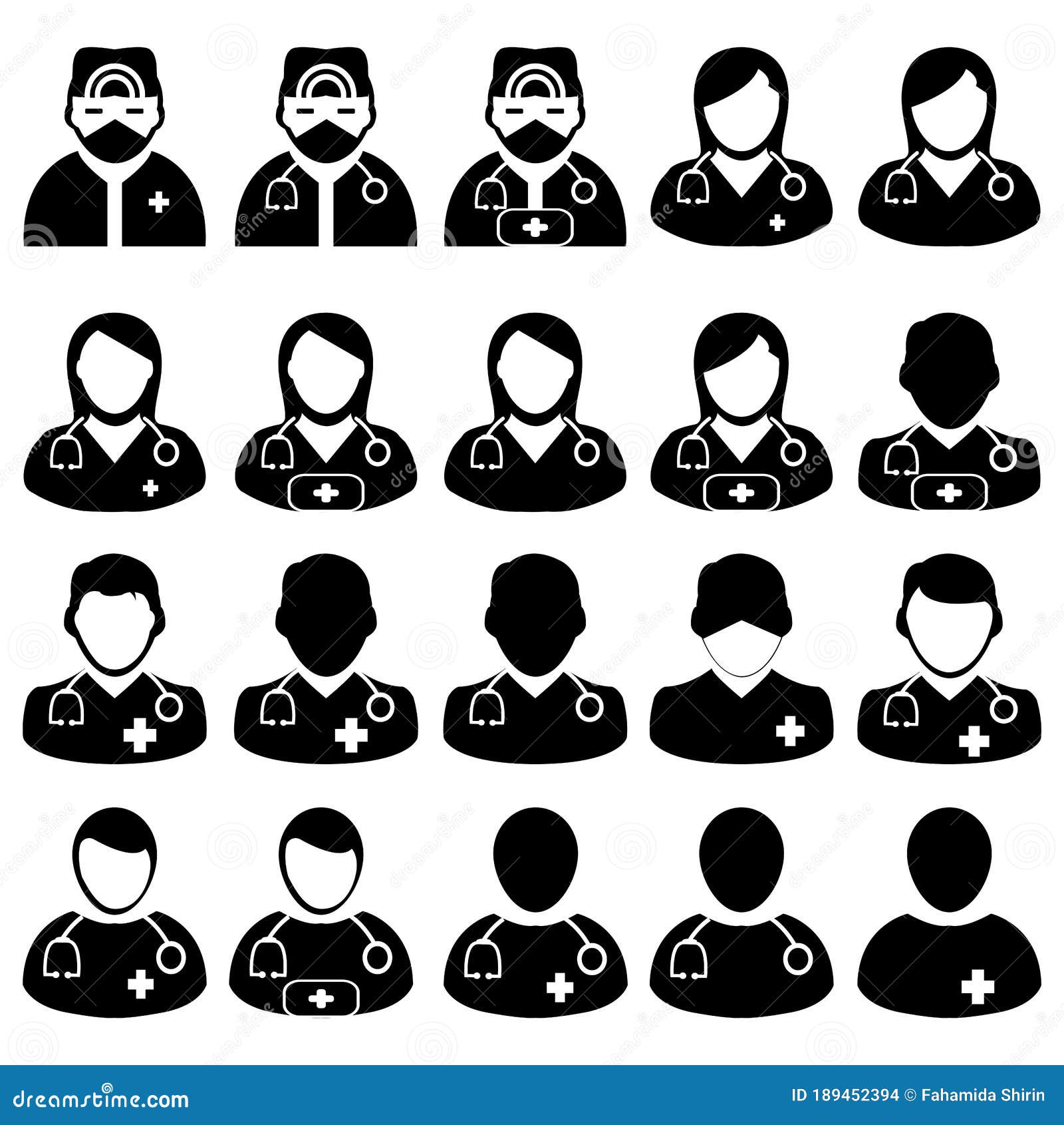 Doctors Icon Vector Graphic Design Stock Vector - Illustration of print ...