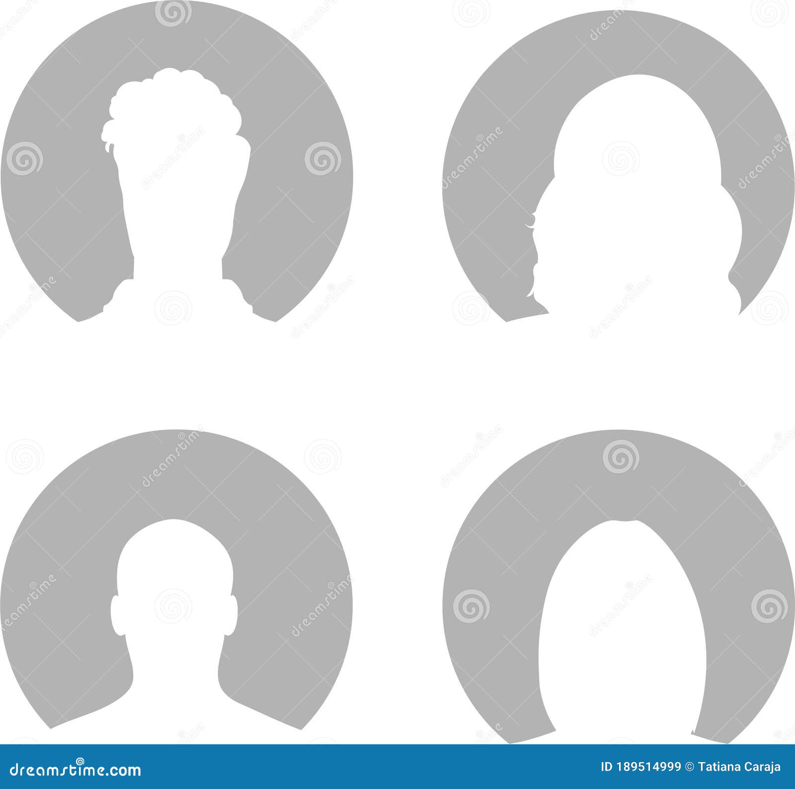 Set of Hand Drawn Avatar Profile Icon or Portrait Icon, Including Male ...