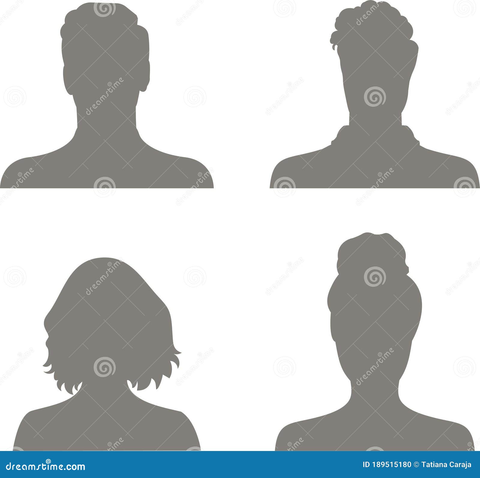 Set of Hand Drawn Avatar Profile Icon or Portrait Icon, Including Male ...