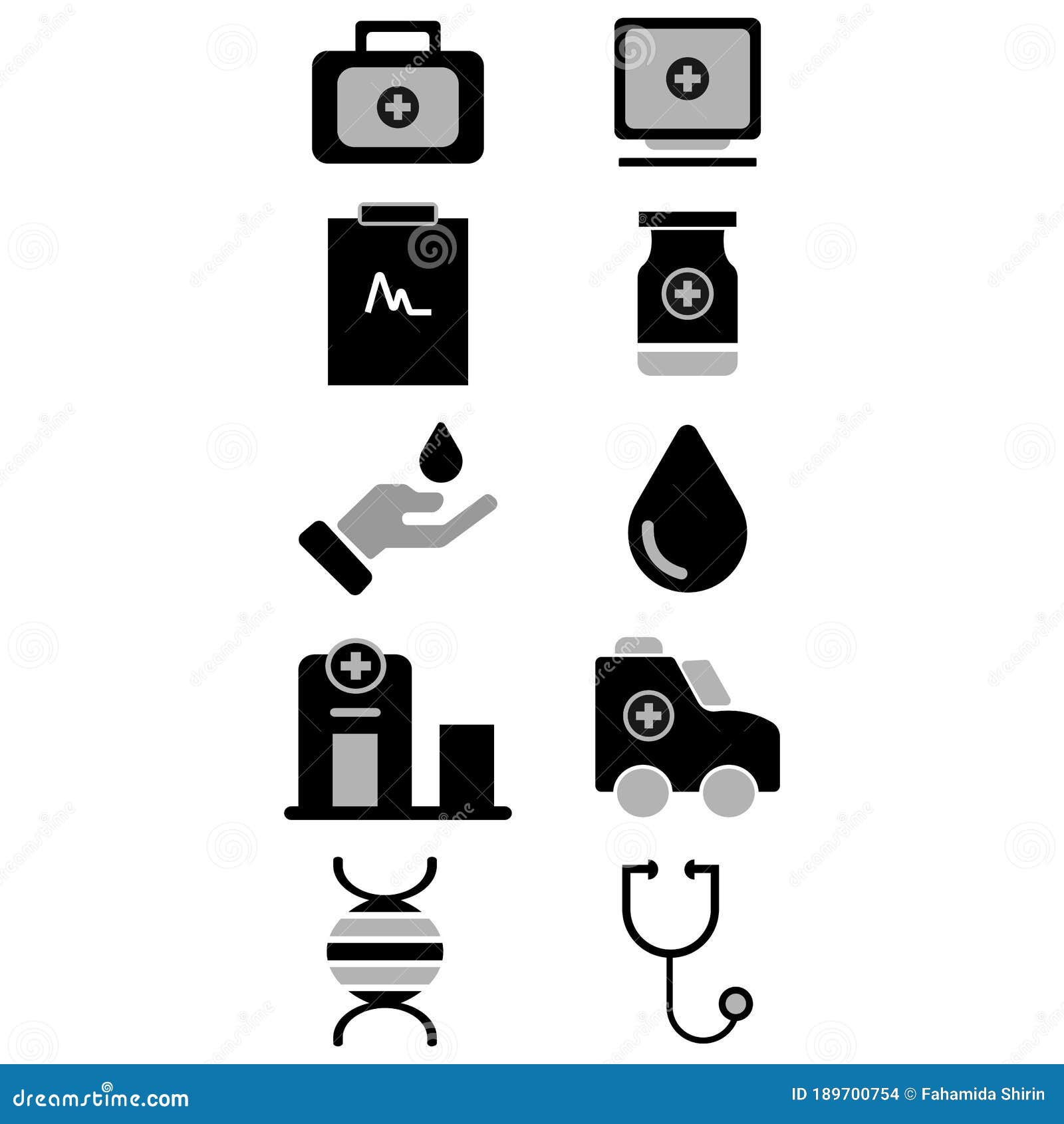 Flat Line Design Medical Icons Stock Vector - Illustration of blood ...