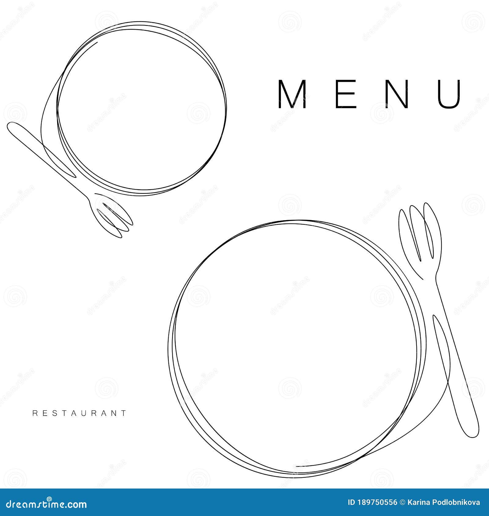 Menu Restaurant Background Design Vector Illustration Stock ...