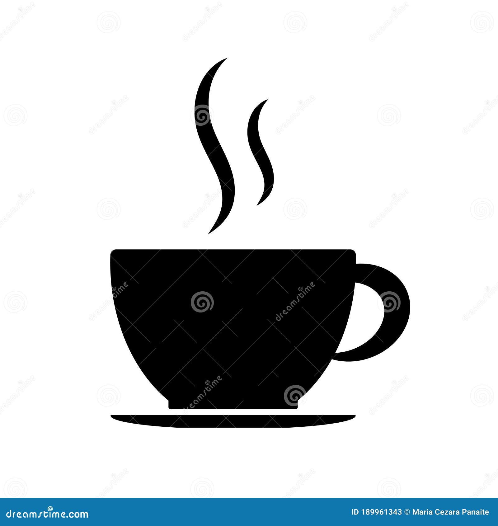 Vector Logo of a Steaming Cup Stock Vector - Illustration of lunch ...