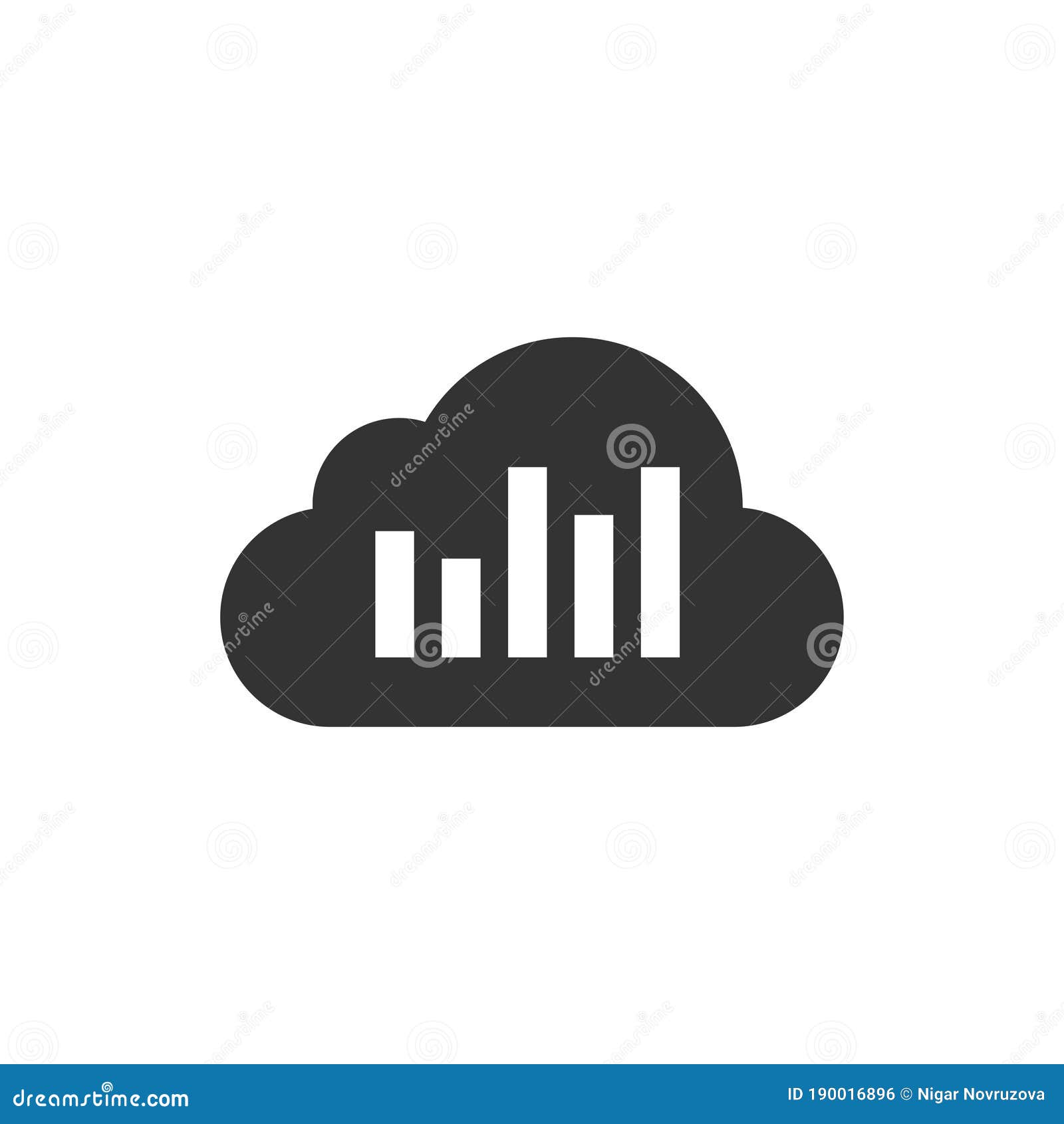 Cloud Graph Icon, Diagram Symbol Vector Illustration for Web and Mobile ...