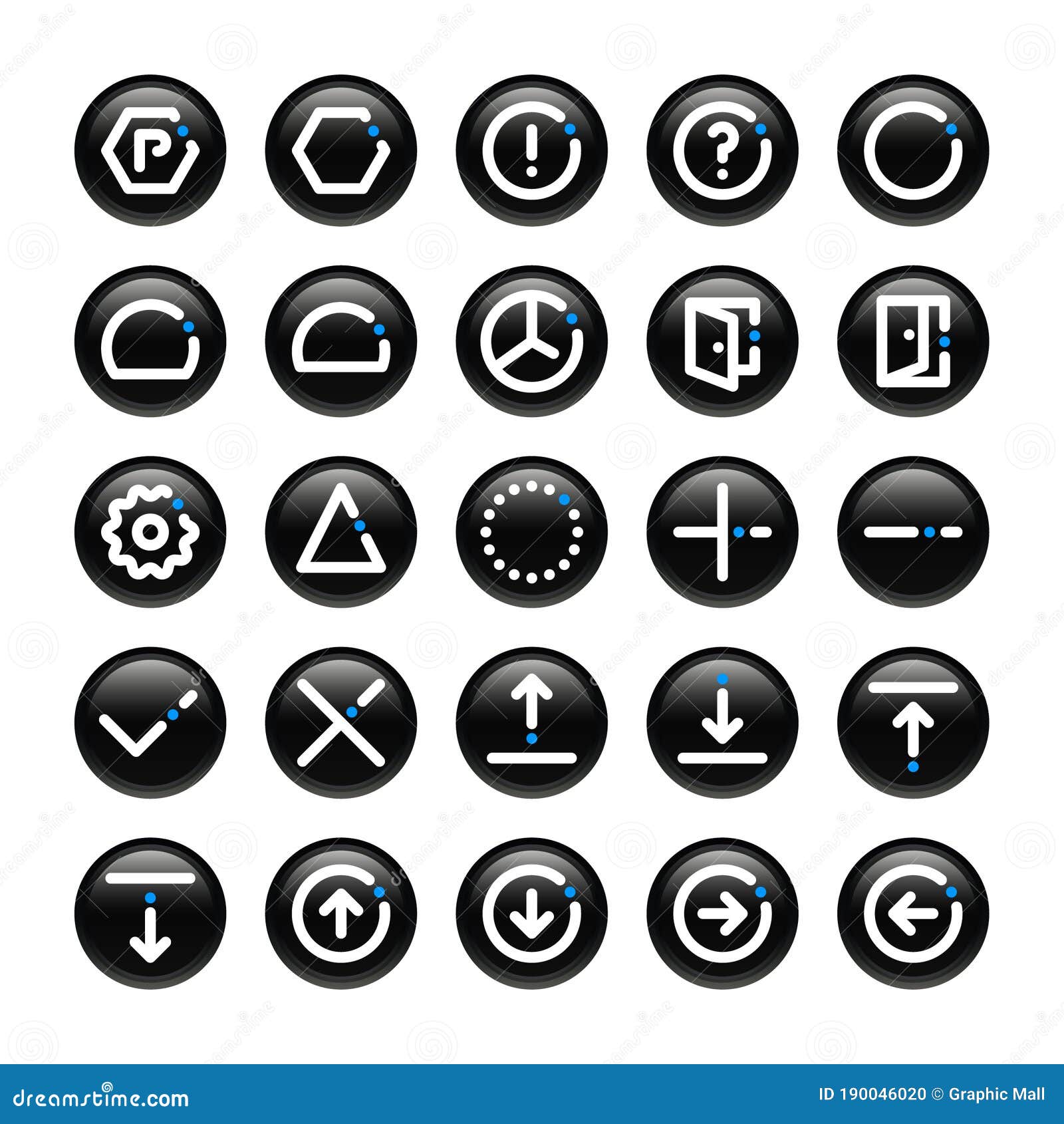 Sign & Symbol - 25 Icons Image. Stock Vector - Illustration of color ...