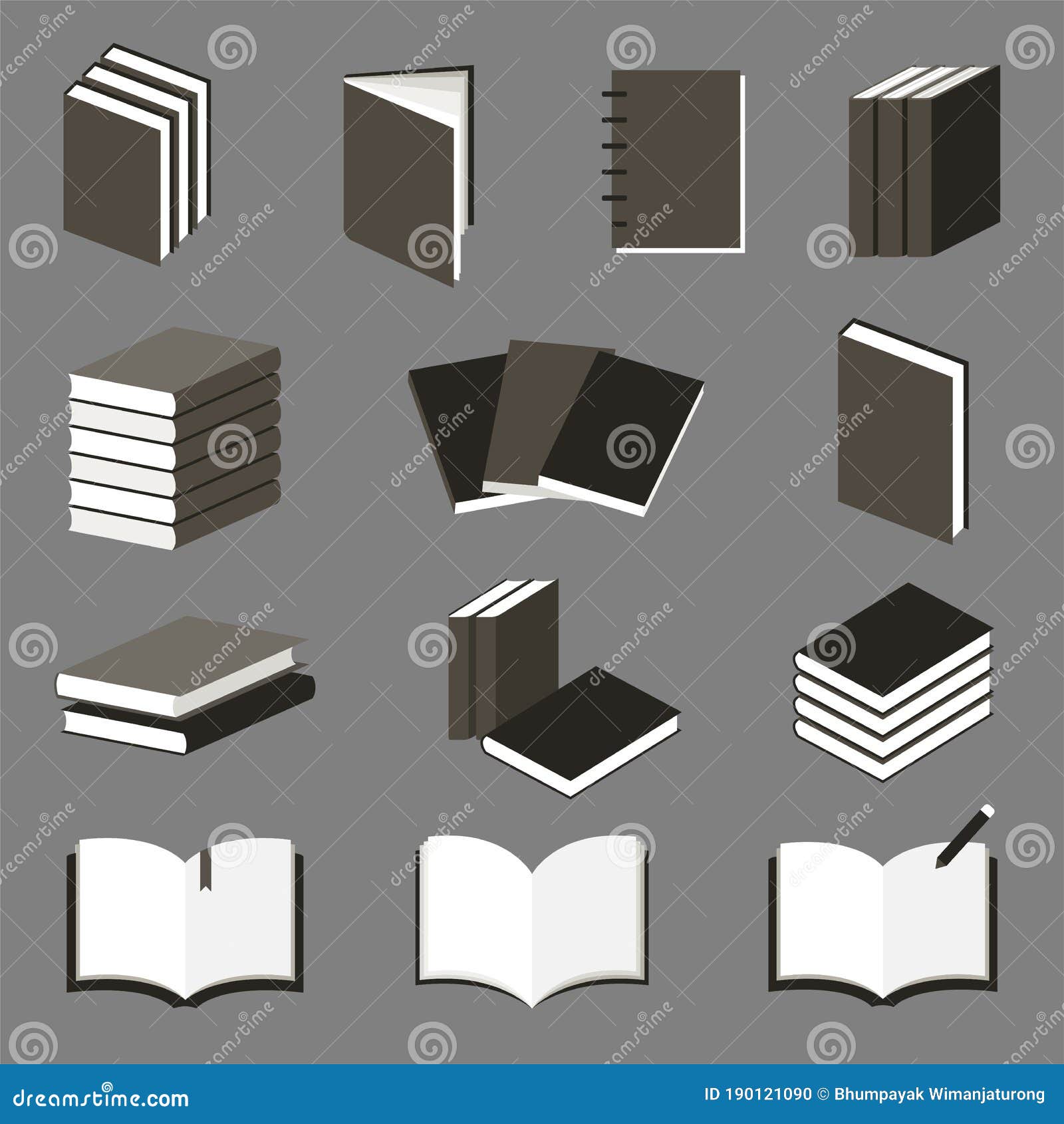 Set of Books, Flat Design Style. Vector Illustration. Stock Vector ...